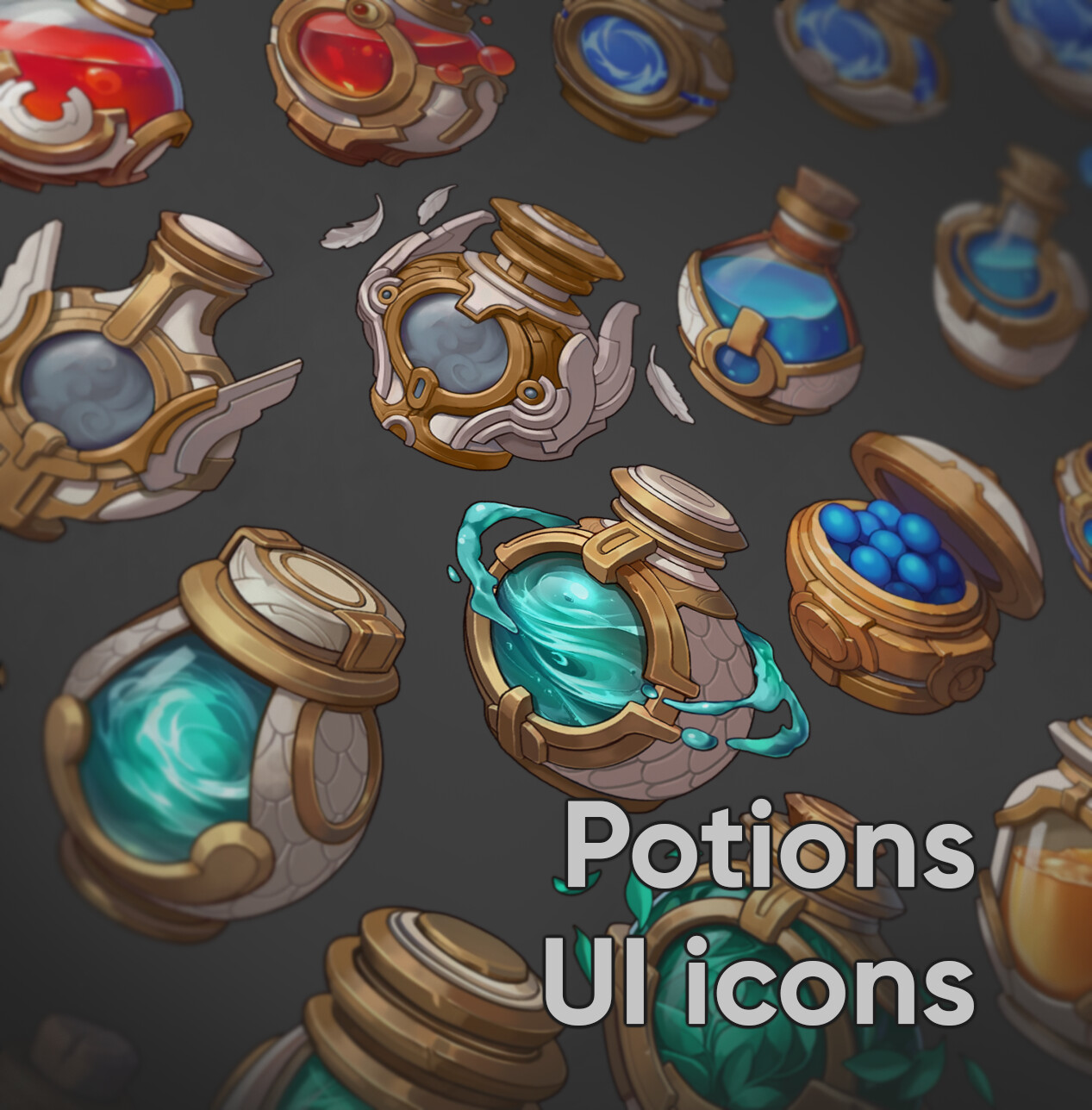 ArtStation - Potions UI icons