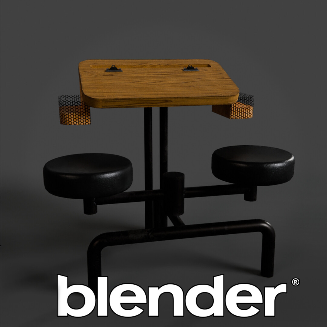 ArtStation - Bowling Table and Bench