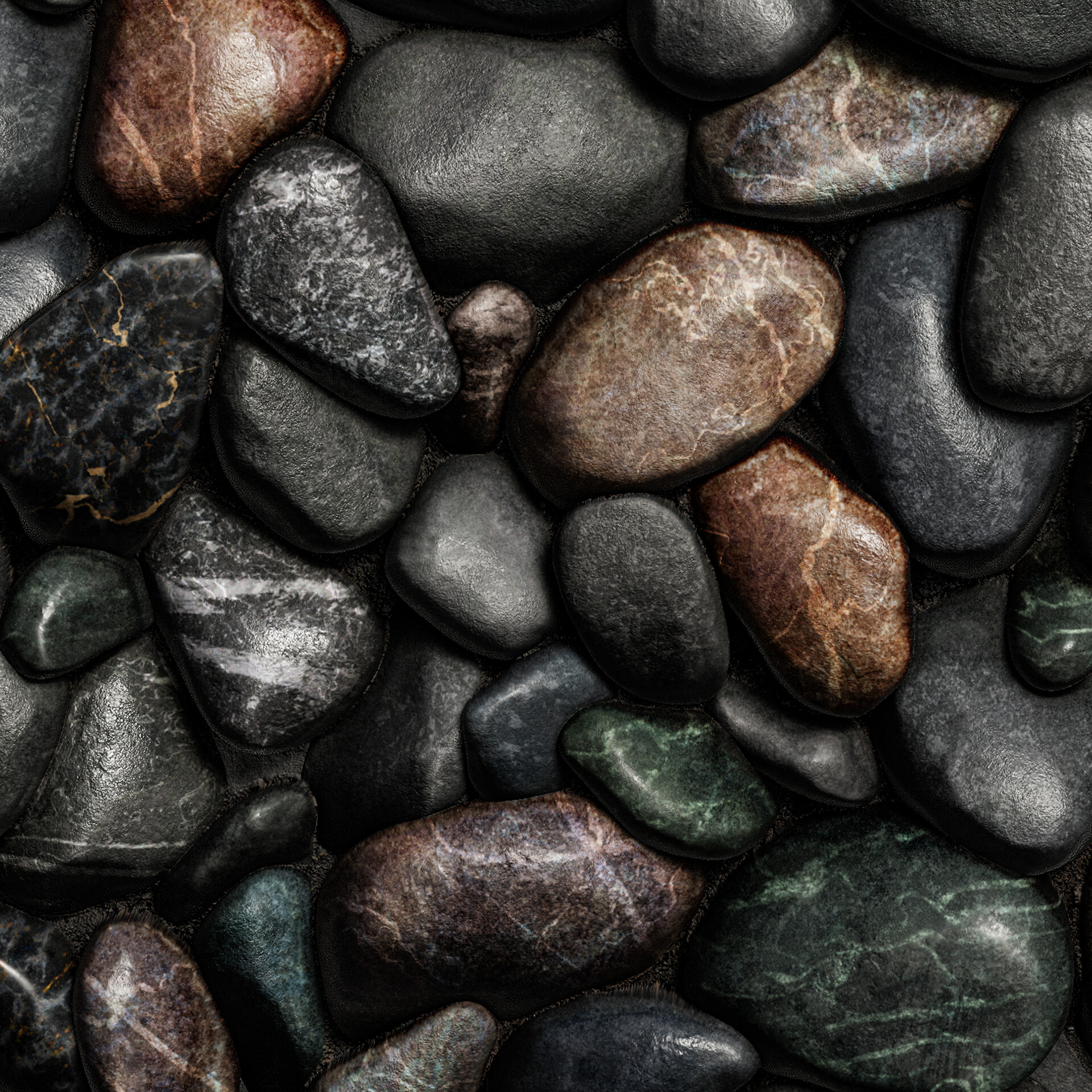 ArtStation - Beach Pebbles Material