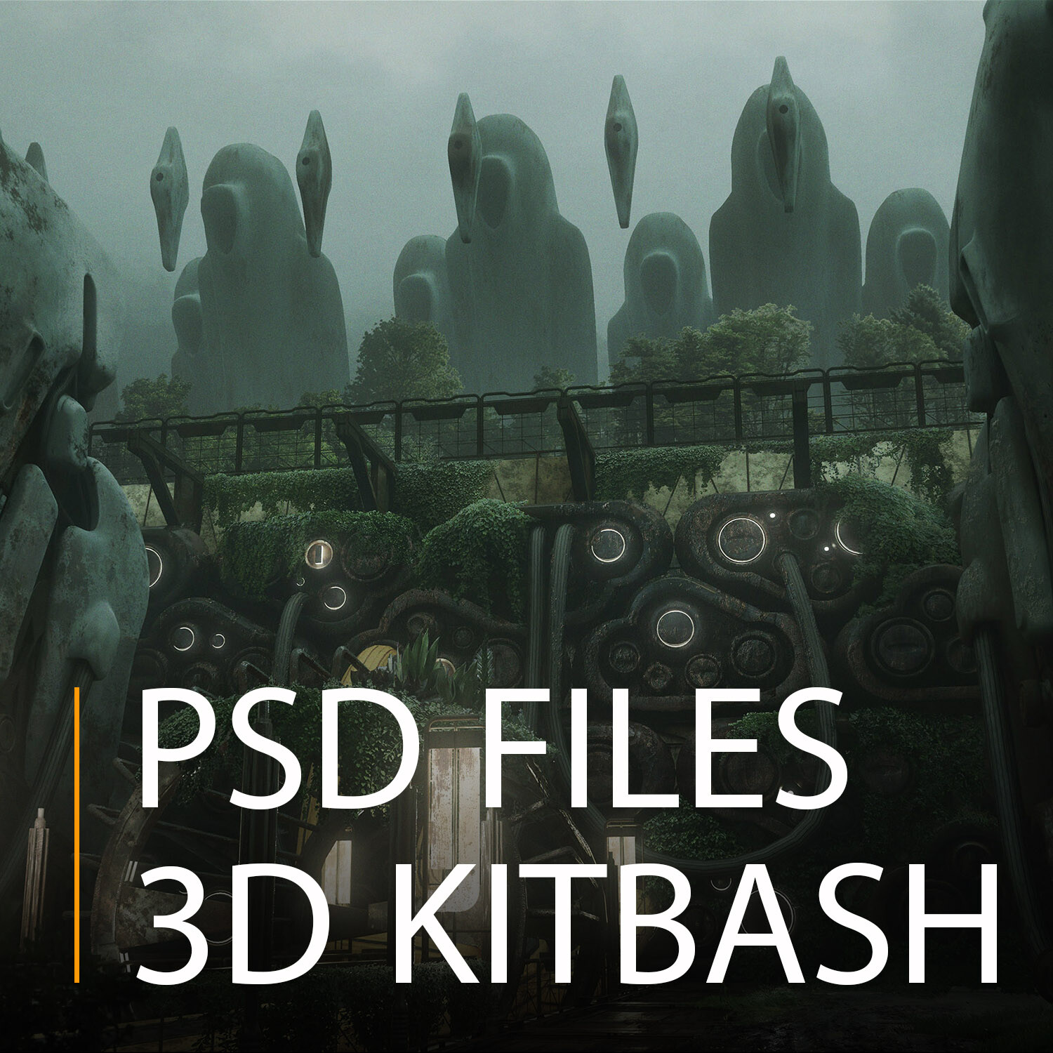 ArtStation - Sci Fi generators - psd/3D kitbash