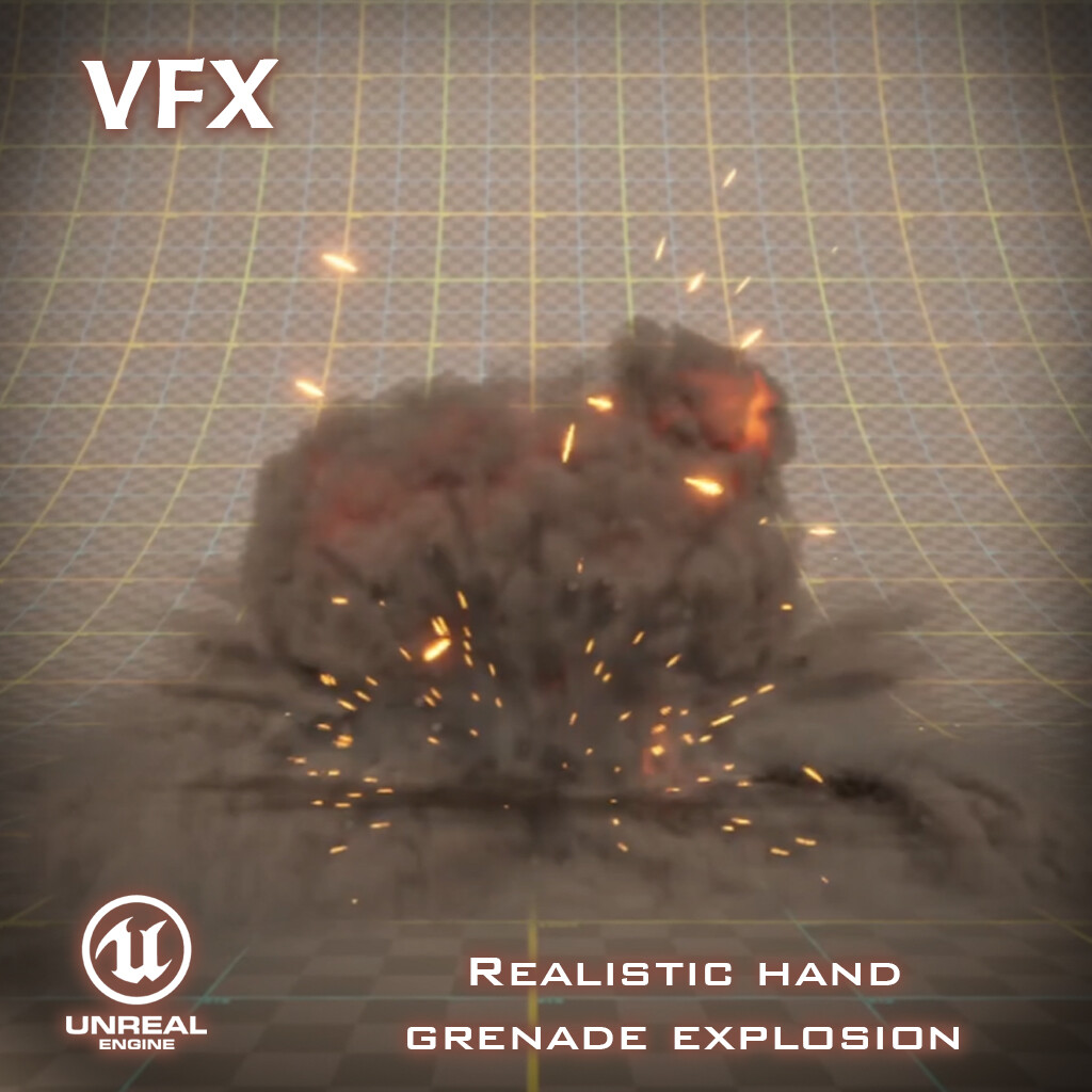 ArtStation - Realistic hand grenade explosion
