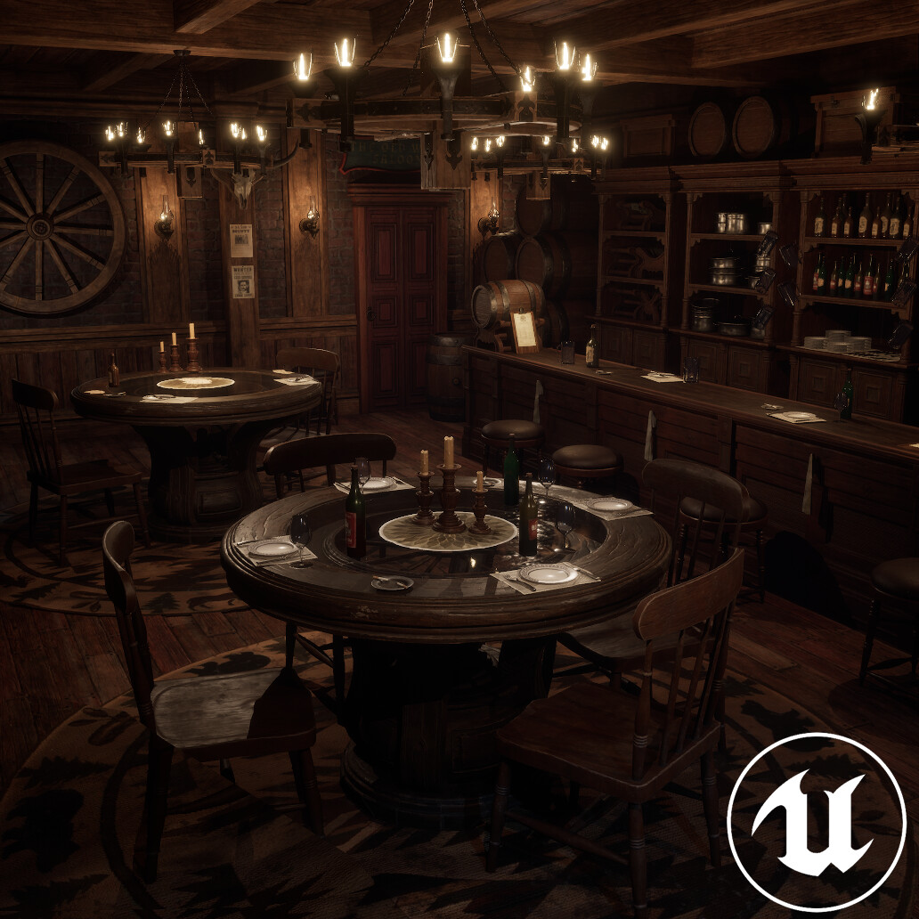 ArtStation - Wild West Saloon