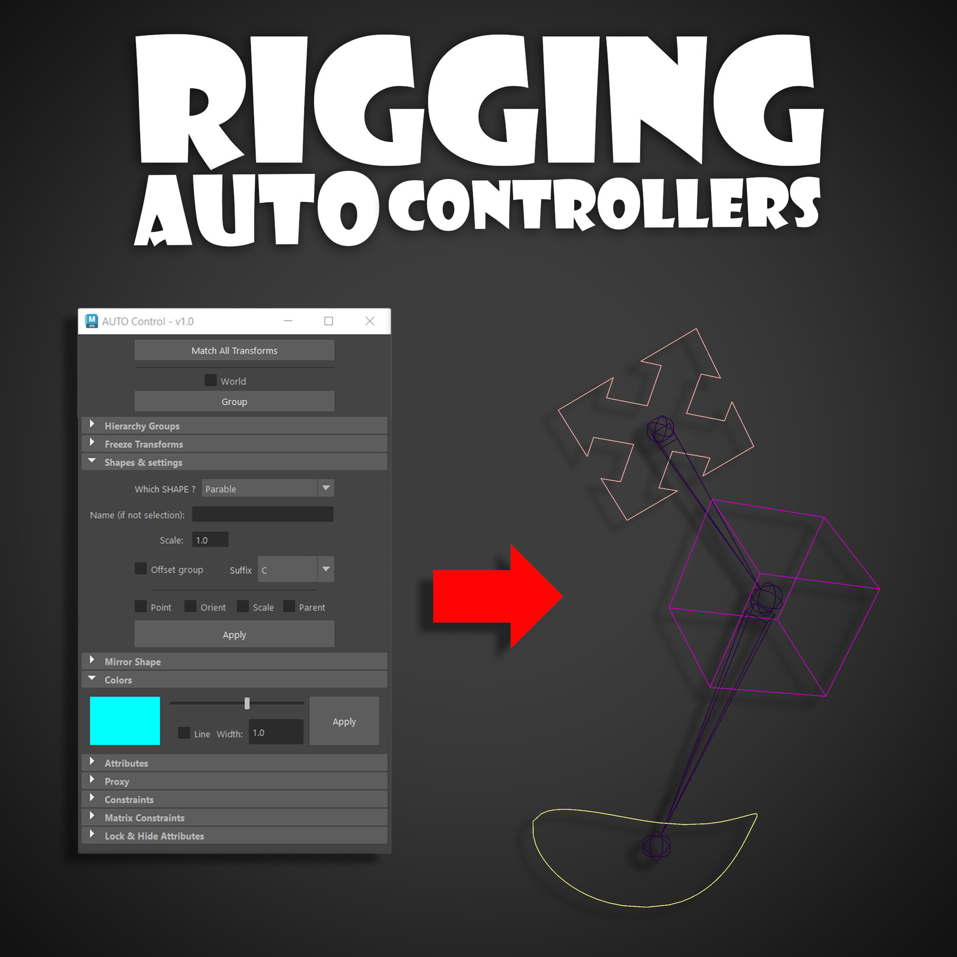 ArtStation - AUTO RIGGING PYTHON : The controllers