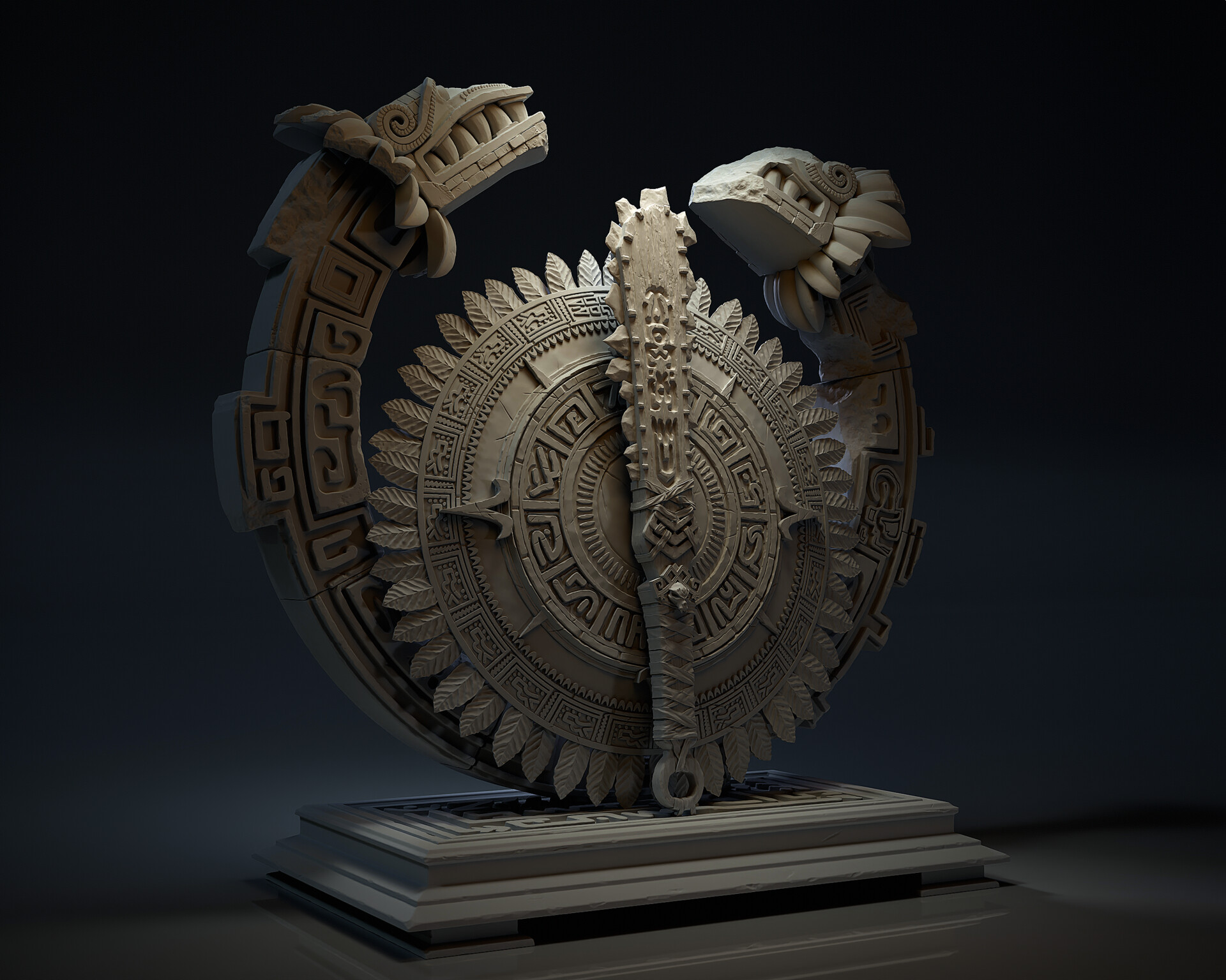 ArtStation - Aztec artifact (Zbrush sculpting practice)