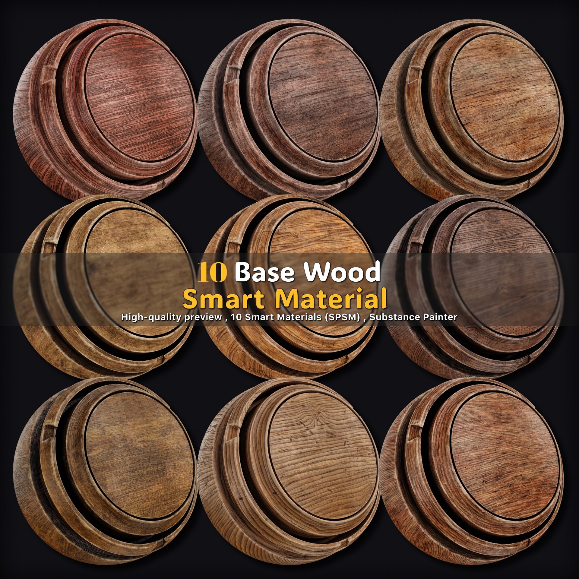 ArtStation - Base Wood Smart Material Substance 3d Painter