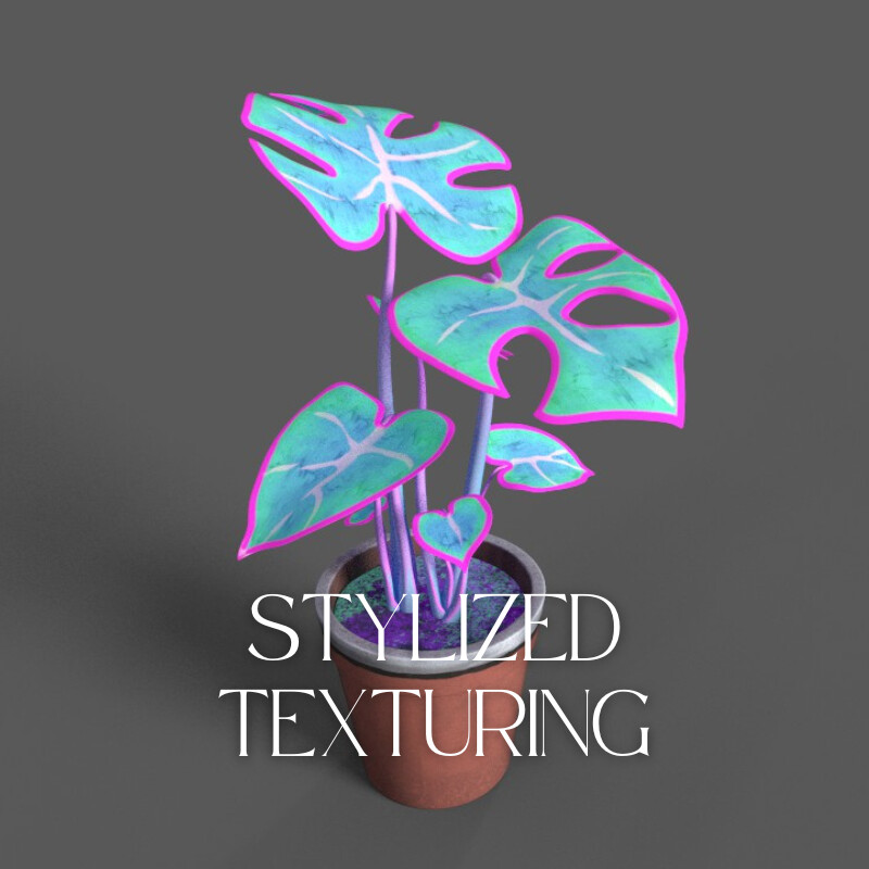 ArtStation - Stylized Texturing of Plant