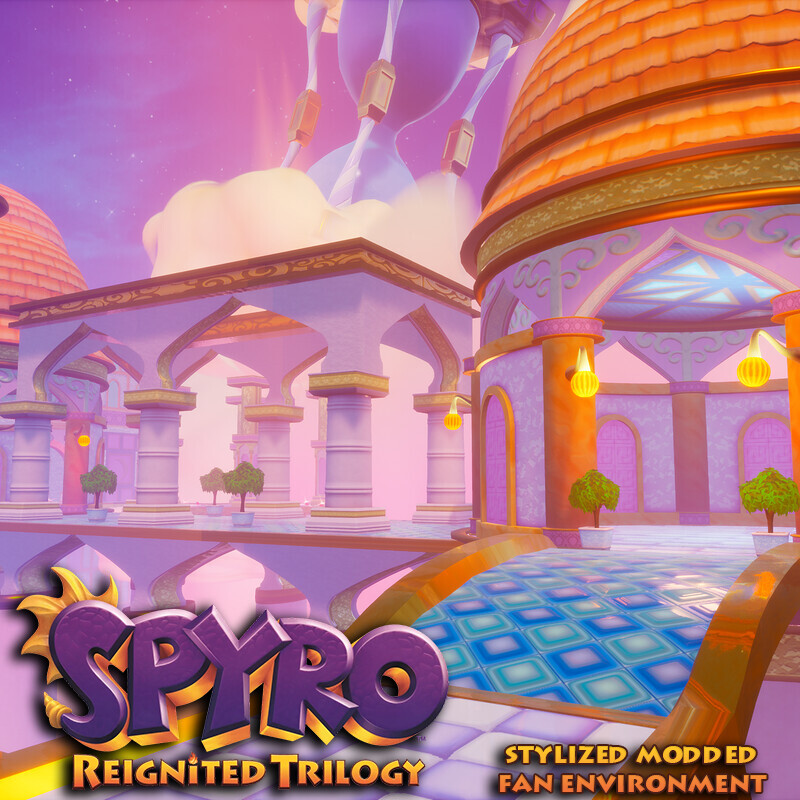 ArtStation - Cloud 9 - Stylized Spyro Environment Fanart