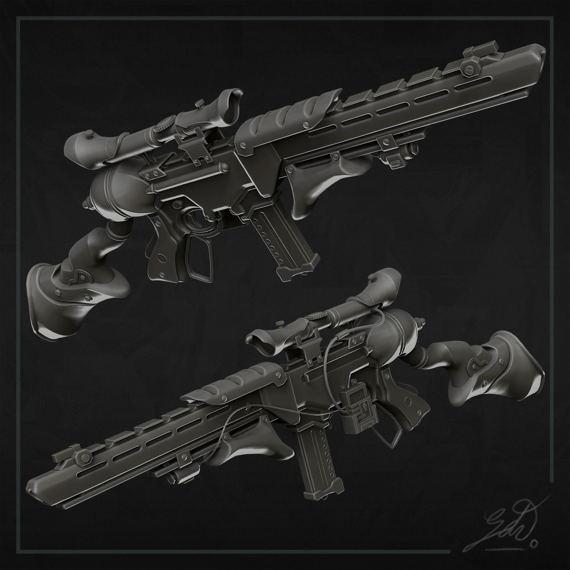 ArtStation - Dieselpunk gun