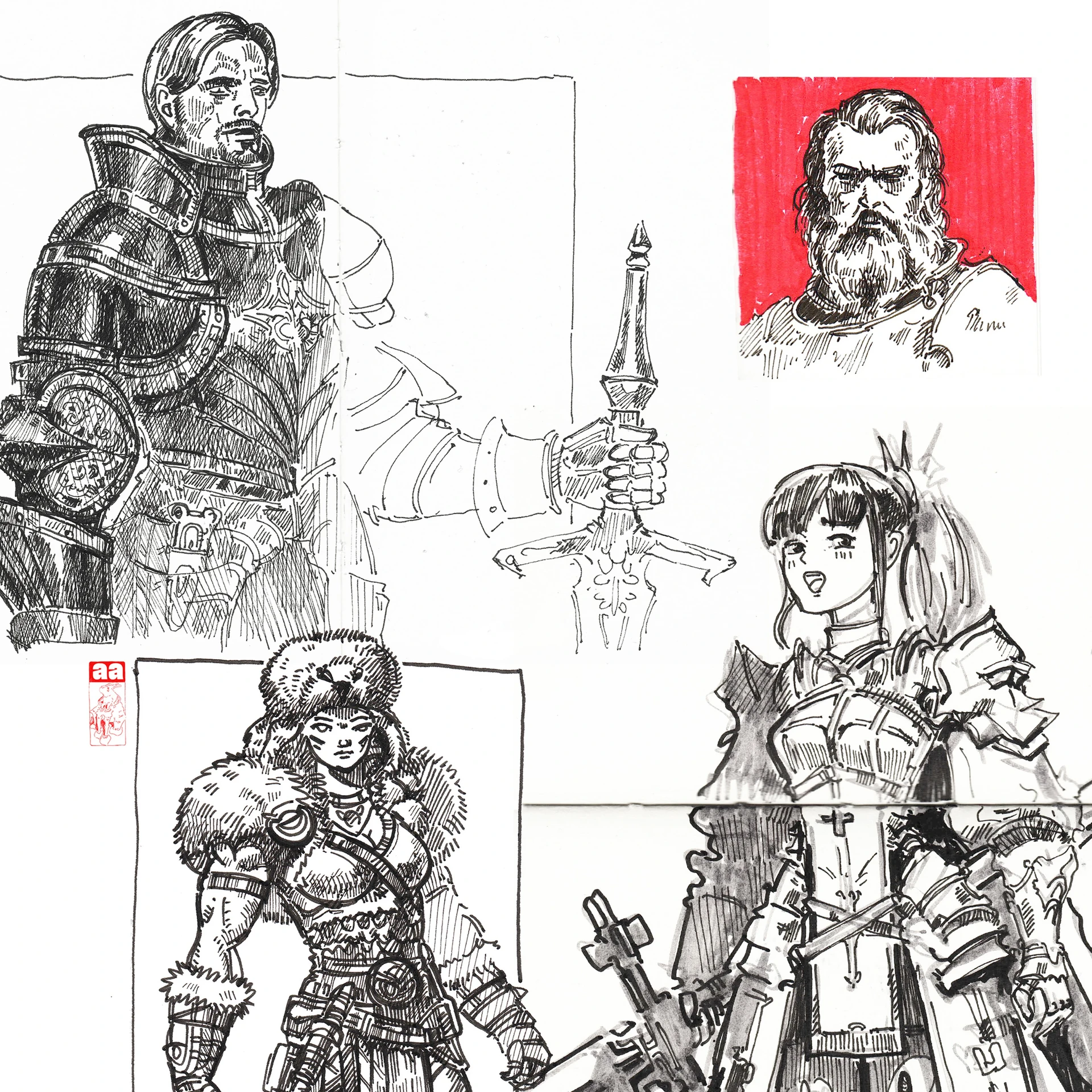 ArtStation - Fantasy characters | warrior concept | medieval knight