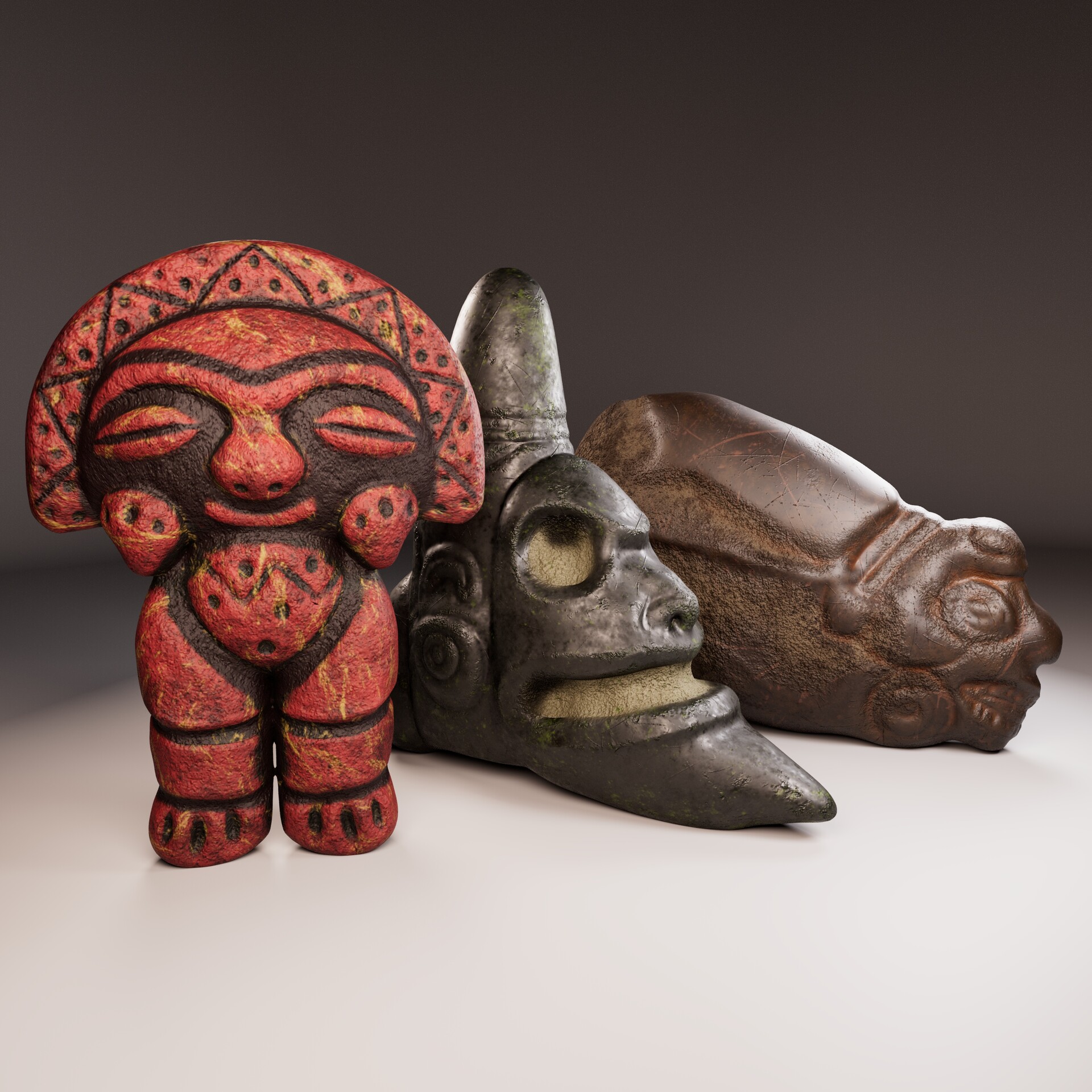 ArtStation - Taíno Sculptures - Textured 3D Models