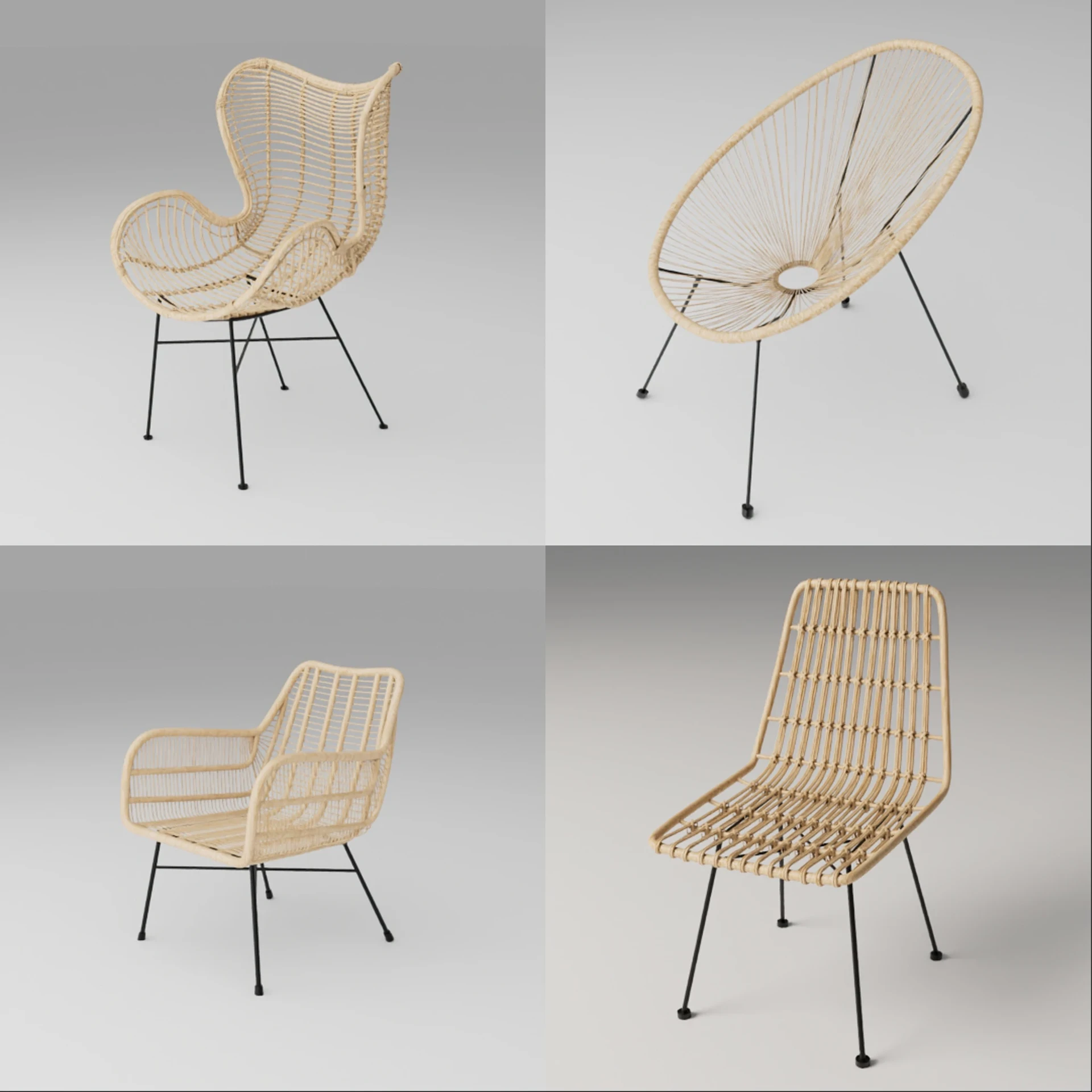 Sarah Morgado - Collection fauteuils rotin