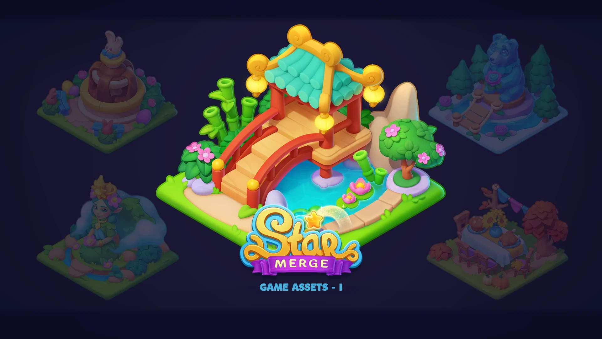 ArtStation - Game assets for Star Merge | Part 1