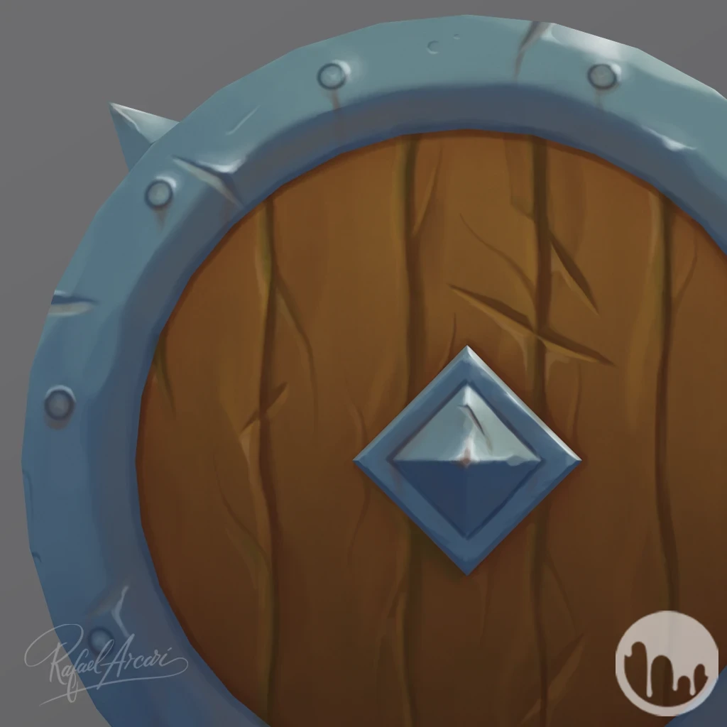 ArtStation - Spiked Wood Shield