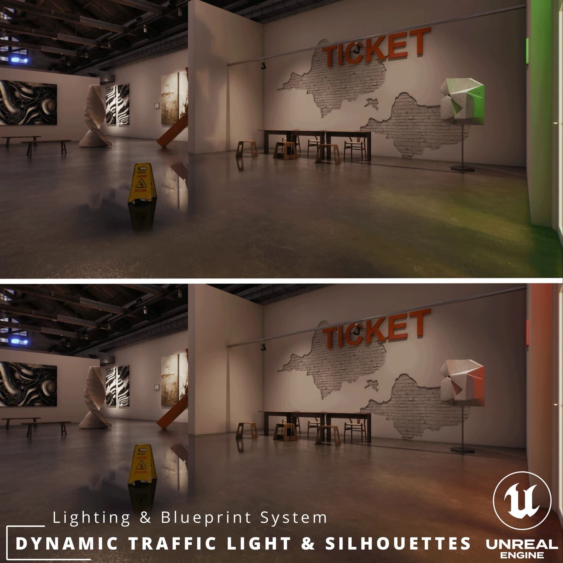 ArtStation - Dynamic Traffic Light & Silhouette System