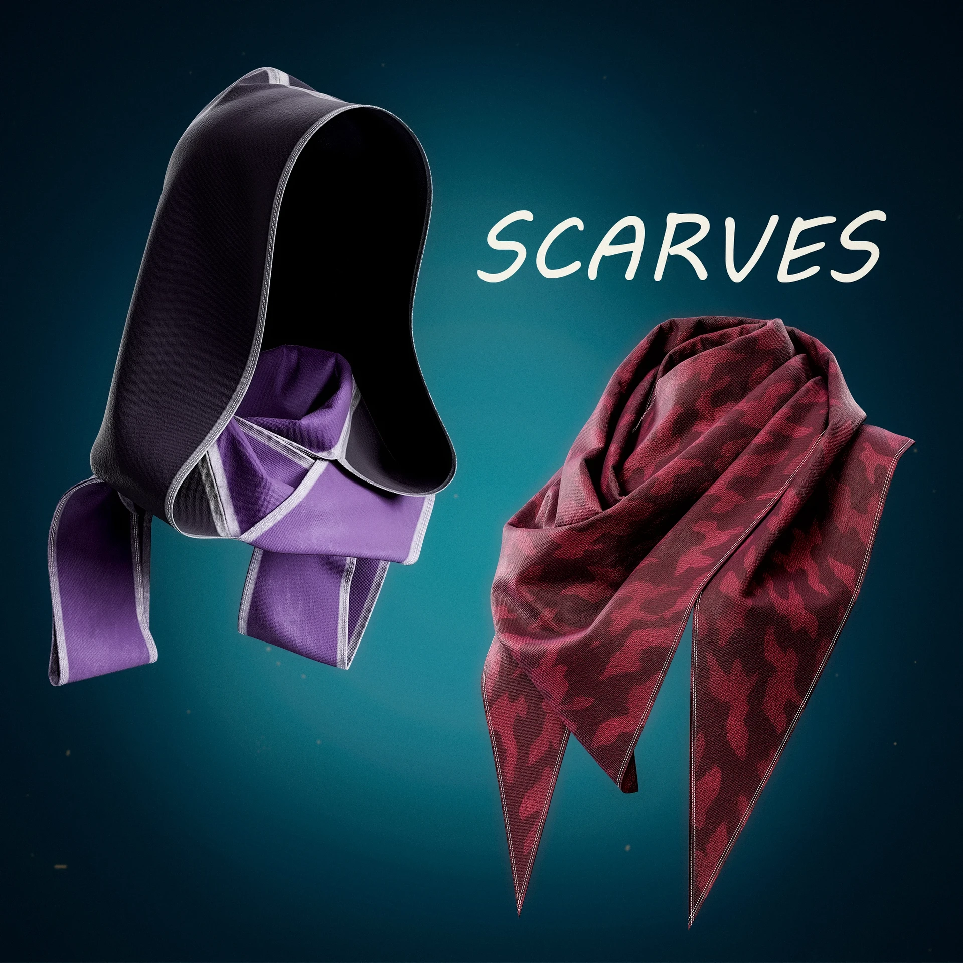 ArtStation - Scarves Basemeshes