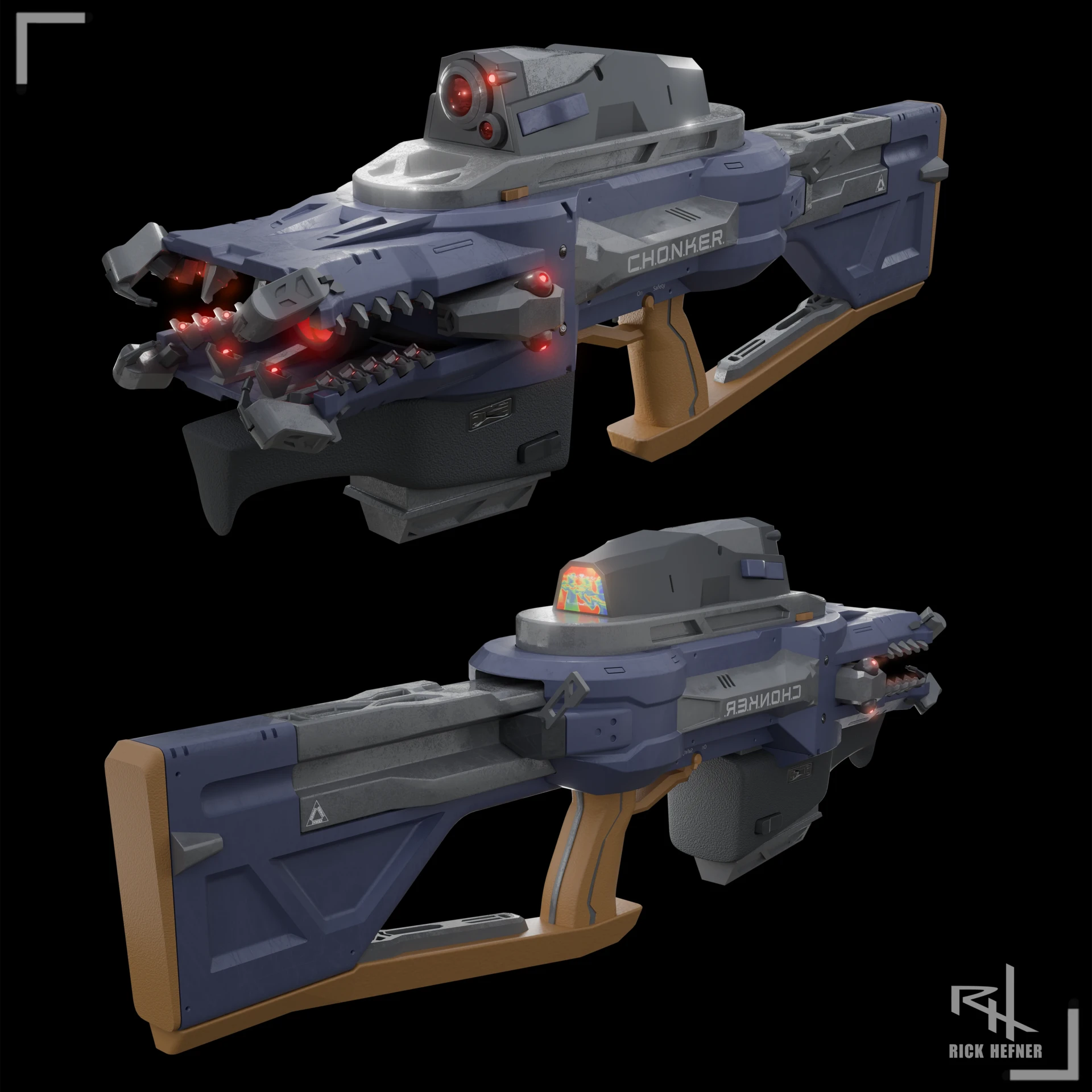 ArtStation - Colossal Hydrogen Ordinance Nuclear Kinetic Energy Rifle