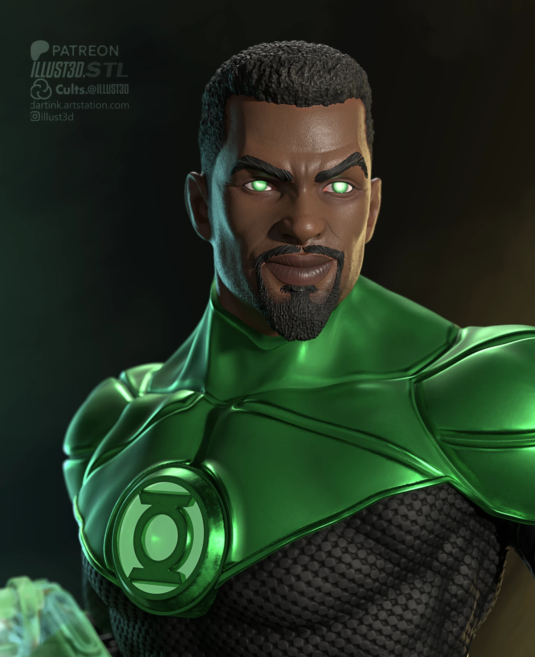 ArtStation - John Stewart Green Lantern Fanart