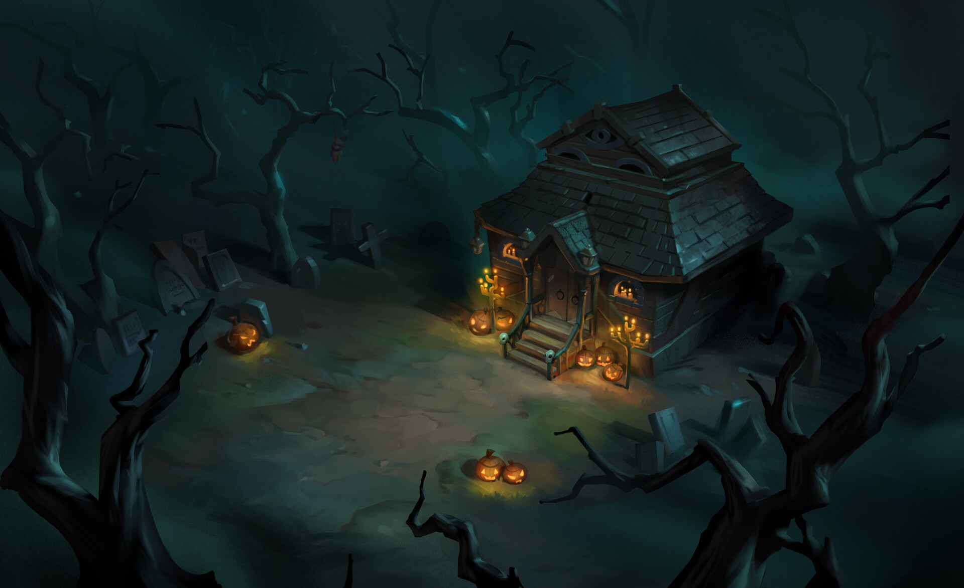 ArtStation - Brawlstars Brawl-O-Ween Visdev & Backgrounds