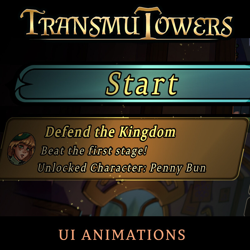 ArtStation - TransmuTowers - UI Animations