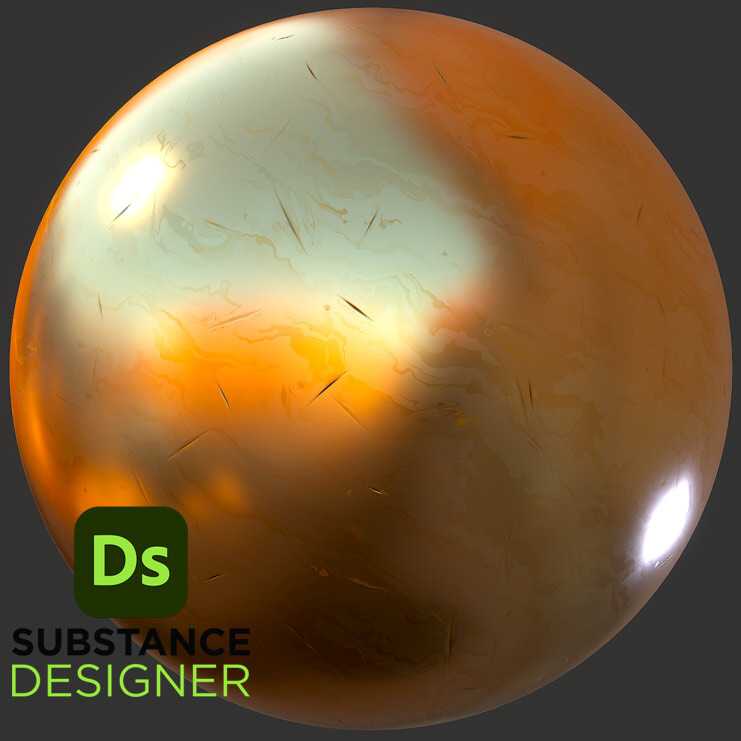 ArtStation - Stylized Metal Gold - Substance 3D Designer