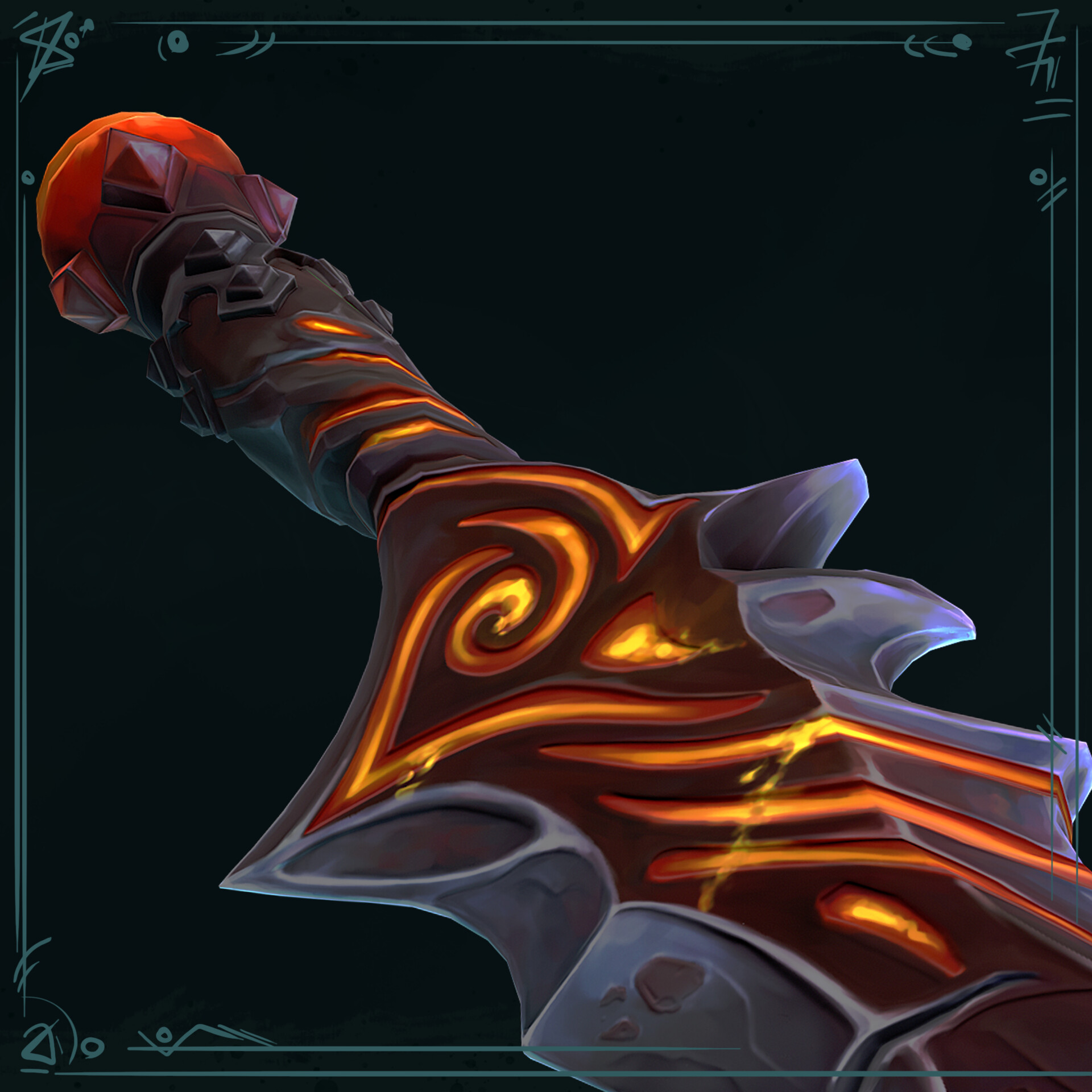 ArtStation - Ember Reforged Sword