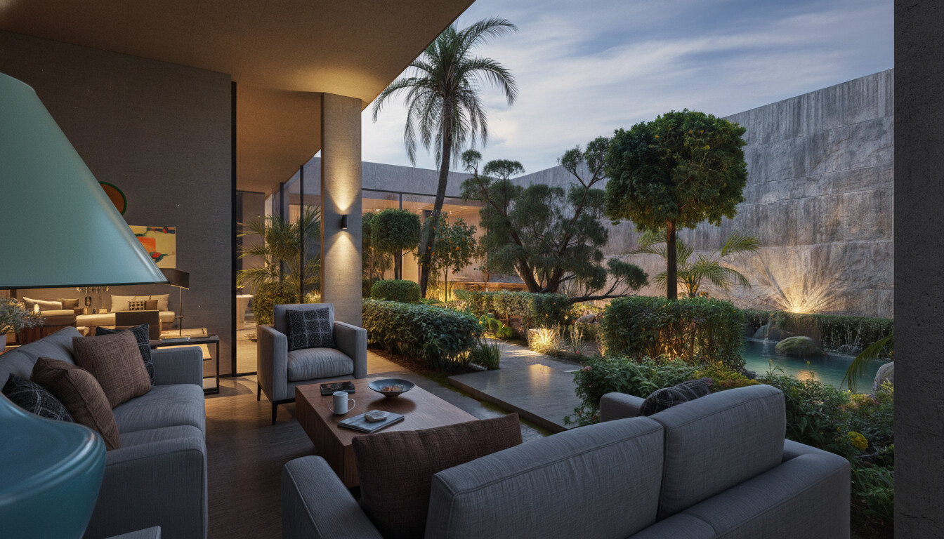 ArtStation - Natural Forest-like Backyard | Residential Villa Design ...