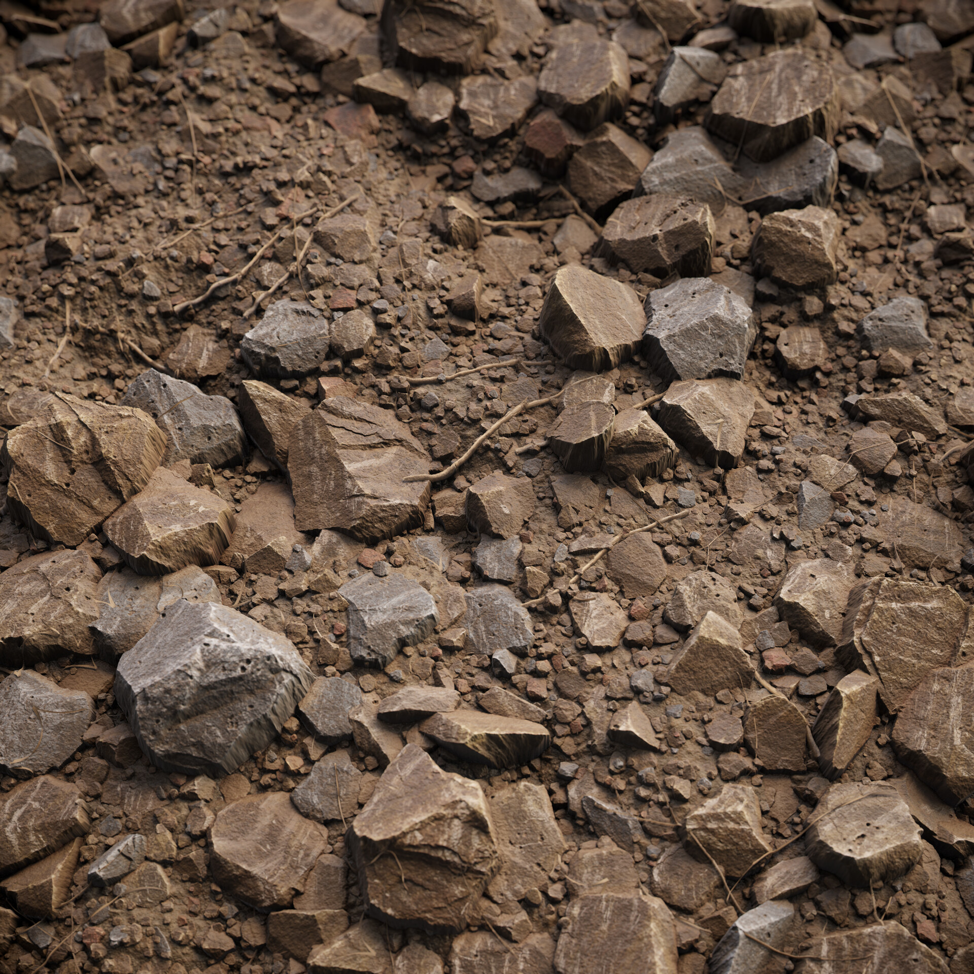 ArtStation - Rocky Ground Material Study