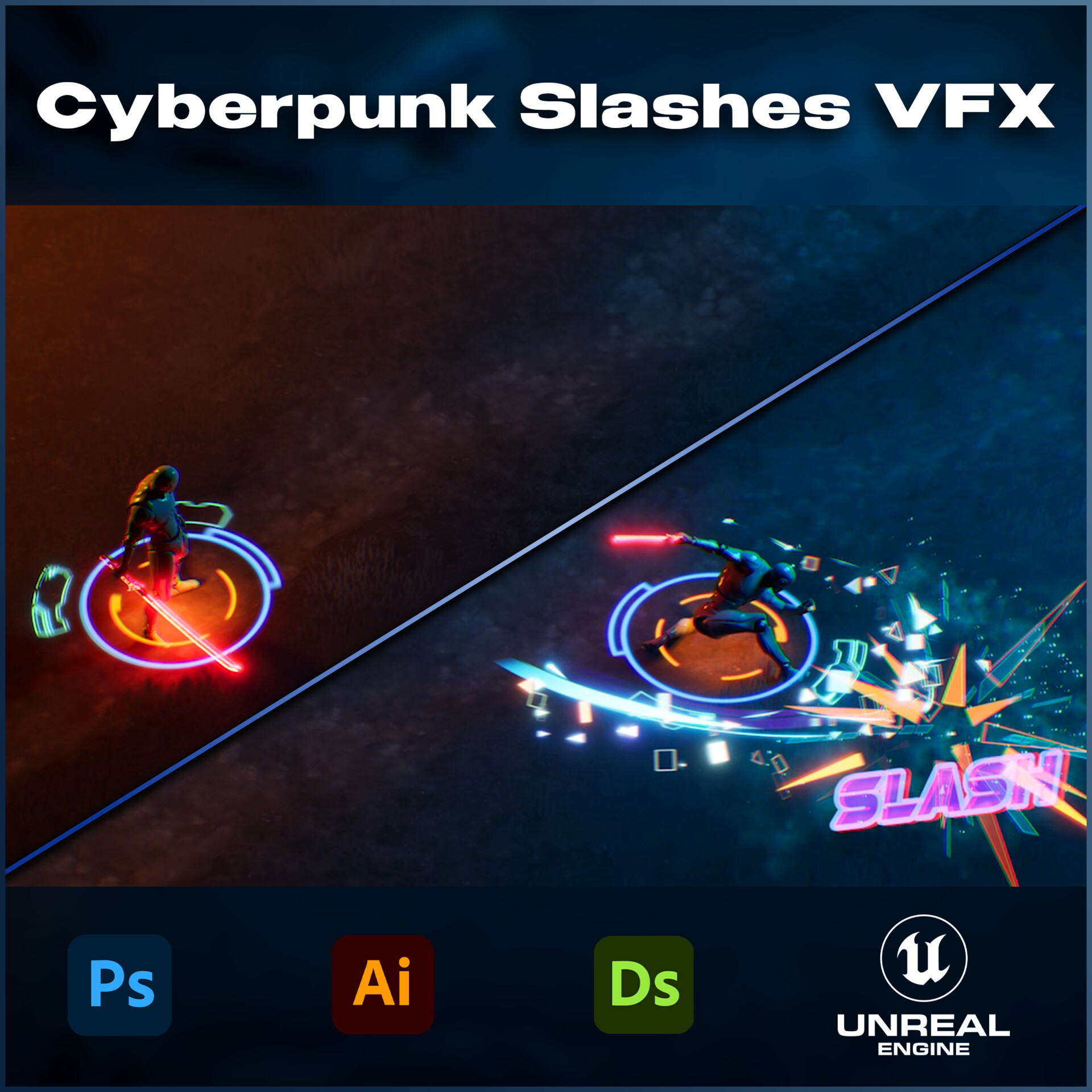 ArtStation - Cyberpunk Slashes VFX