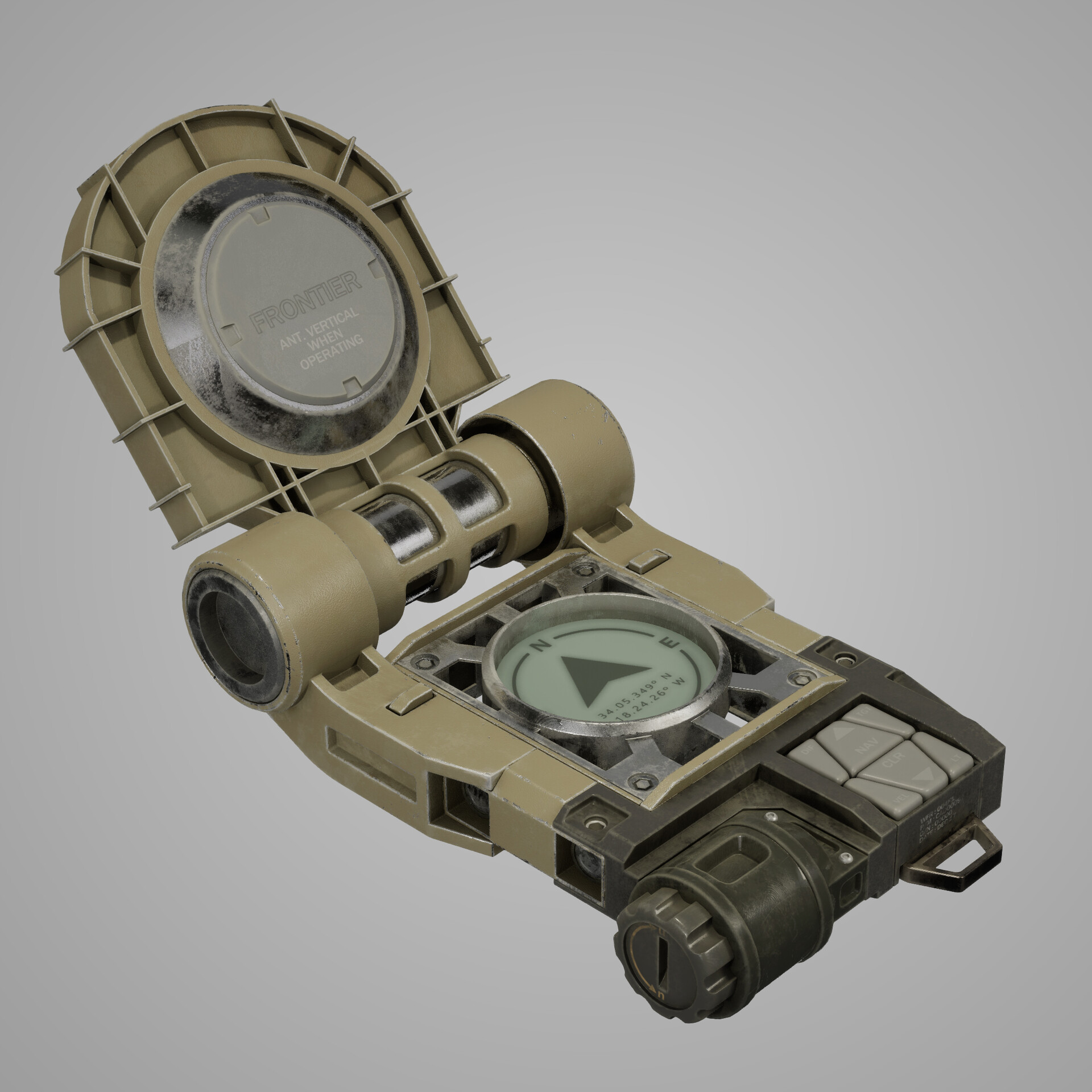 ArtStation - Prop Practice : Frontier e-compass, concept by Clayton Wood