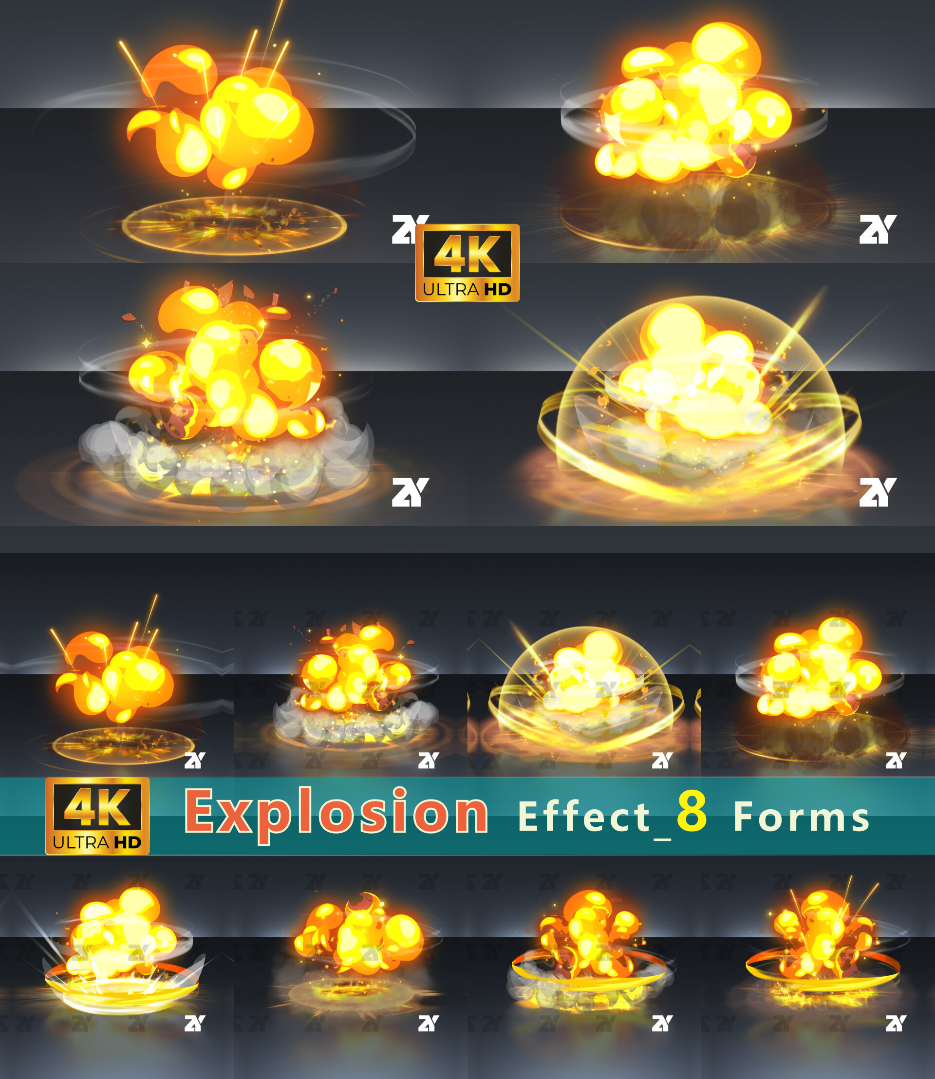 ArtStation - Explosion Effect_8 Forms