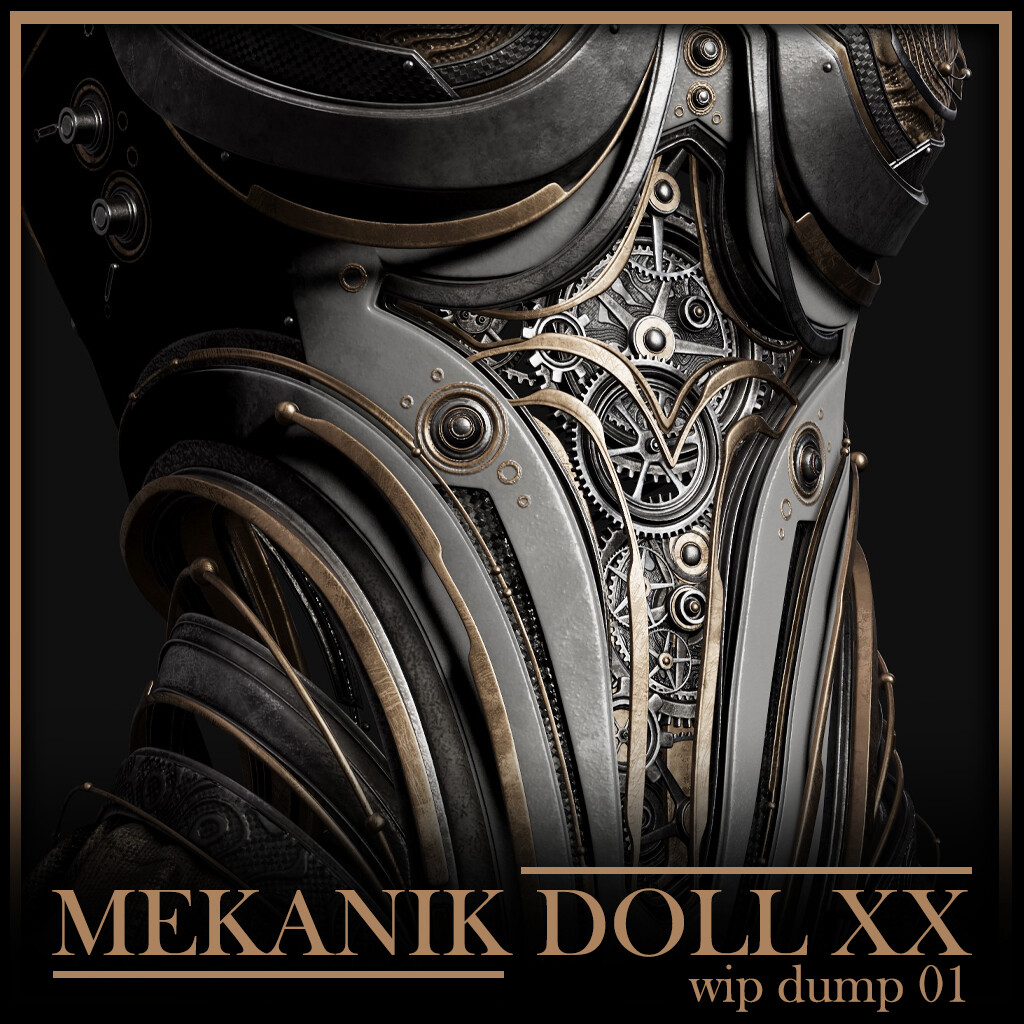 ArtStation - wip dump 01 - Mekanik Doll XX
