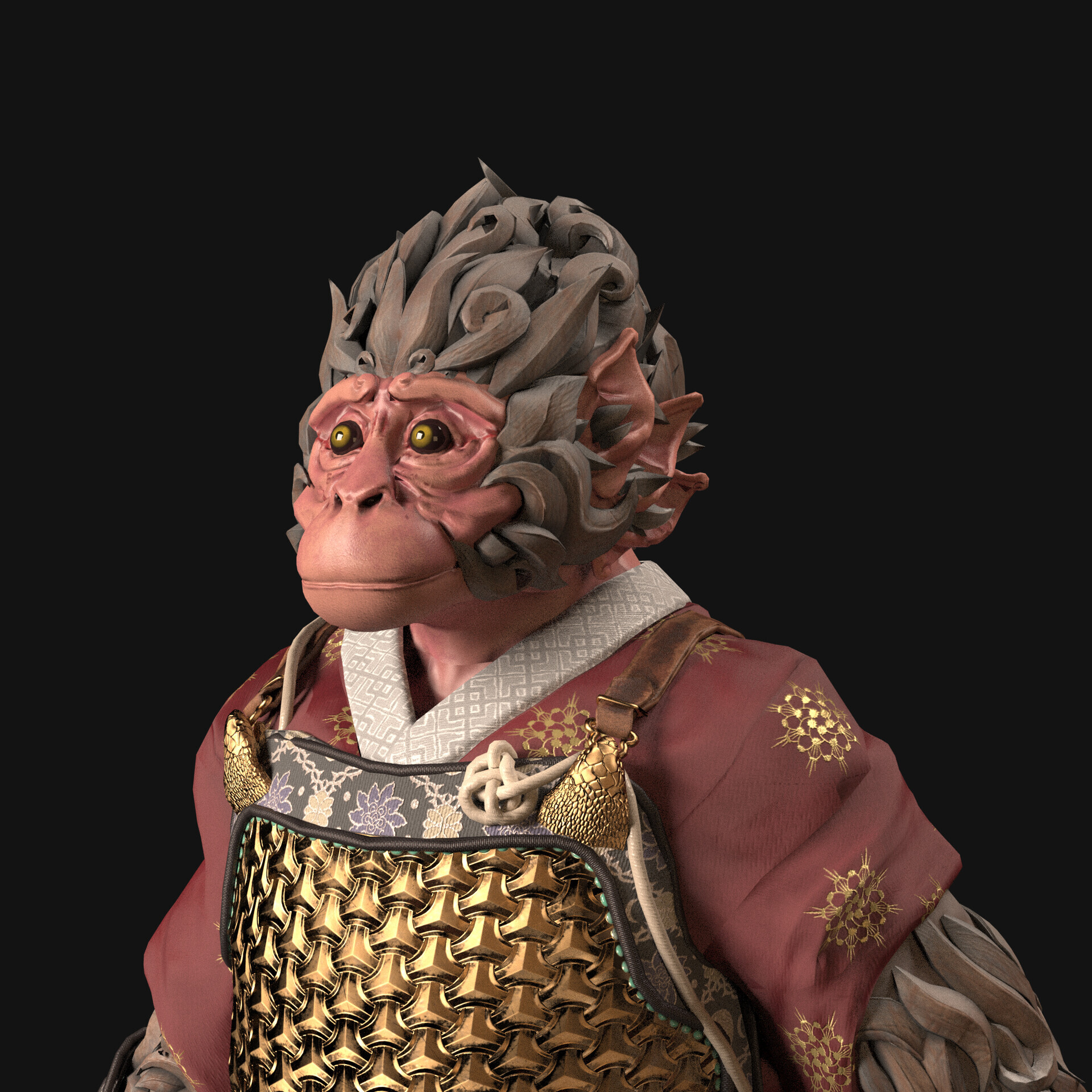 ArtStation - 3D Character - 6 Eared Monkey