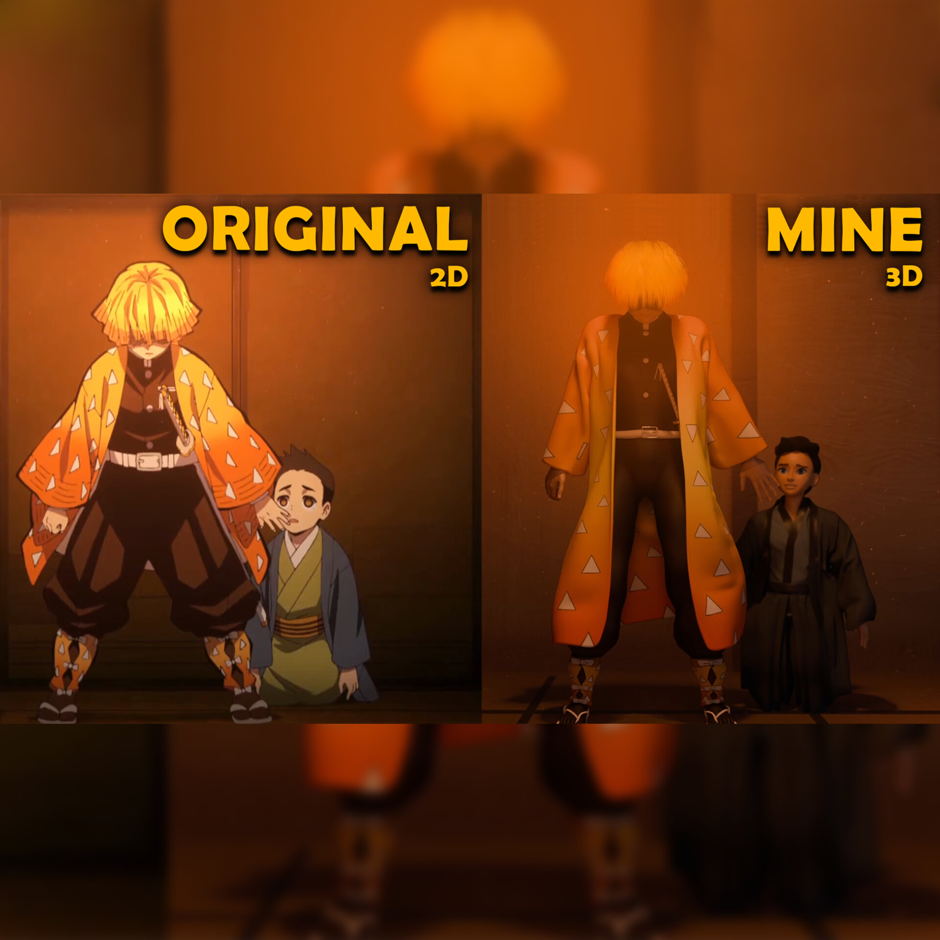 ArtStation - I Recreated Zenitsu's Thunderclap Shot in 3D.