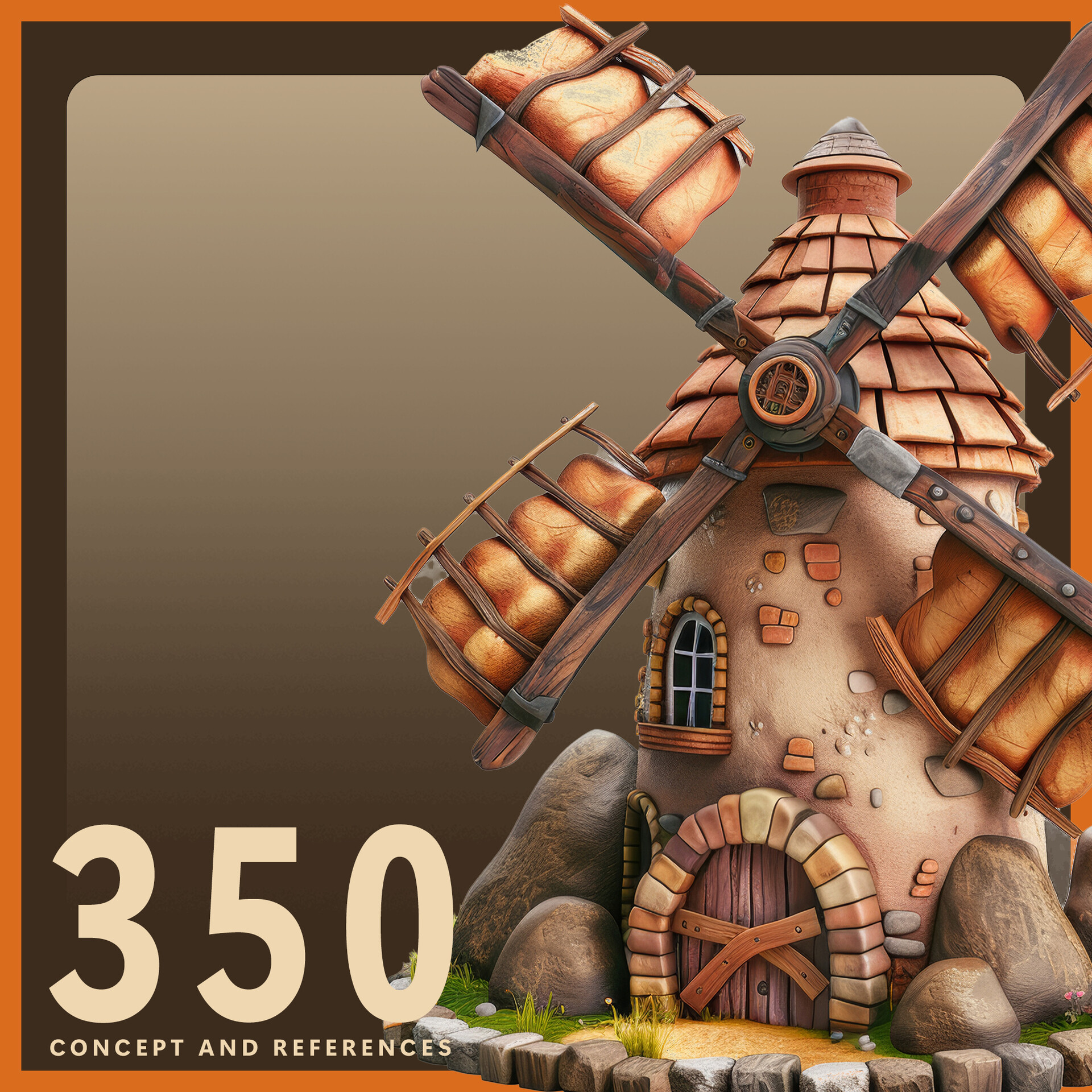 ArtStation - 350 Pixar Style Windmill Concept and Reference