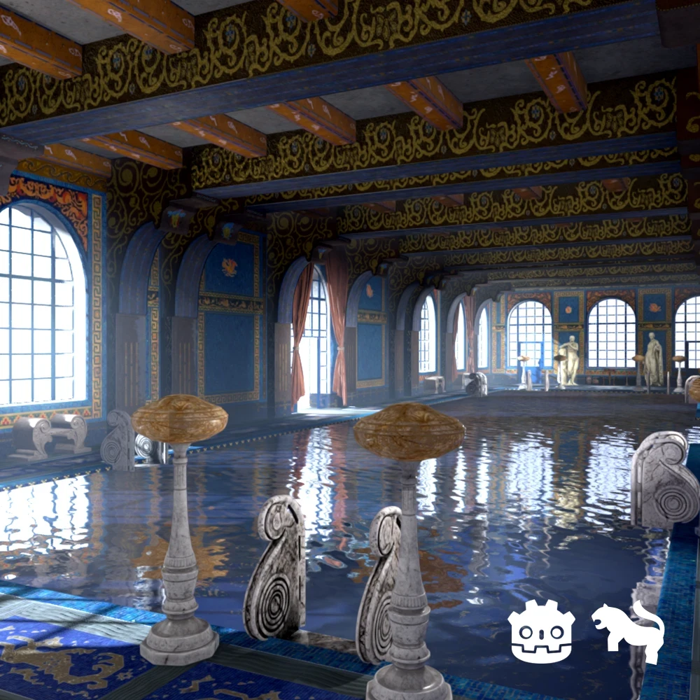 ArtStation - Roman Swimming Pool / Godot Remake