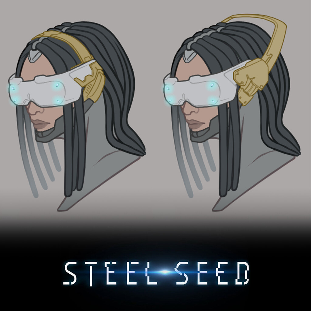ArtStation - STEEL SEED - Zoe's headset design