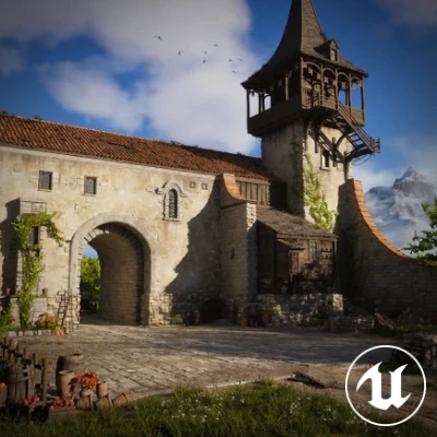 ArtStation - Medieval Watchman Tower