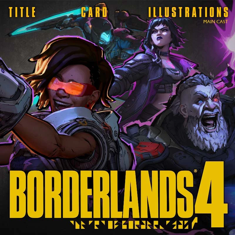 ArtStation - Borderlands 4 - Title Card Illustrations - Main Cast