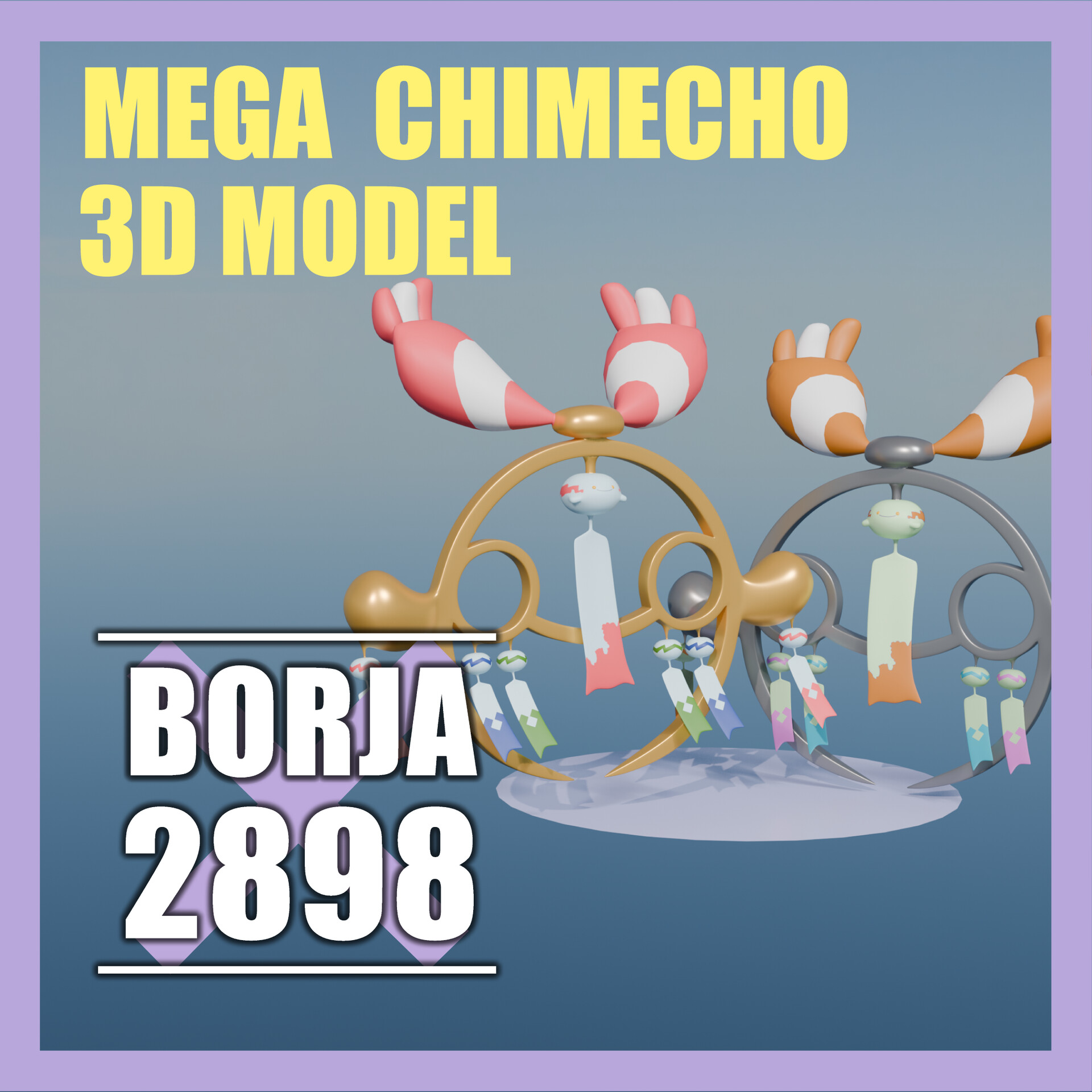 ArtStation - Pokemon · Mega Chimecho & Shiny Version· 3D Model