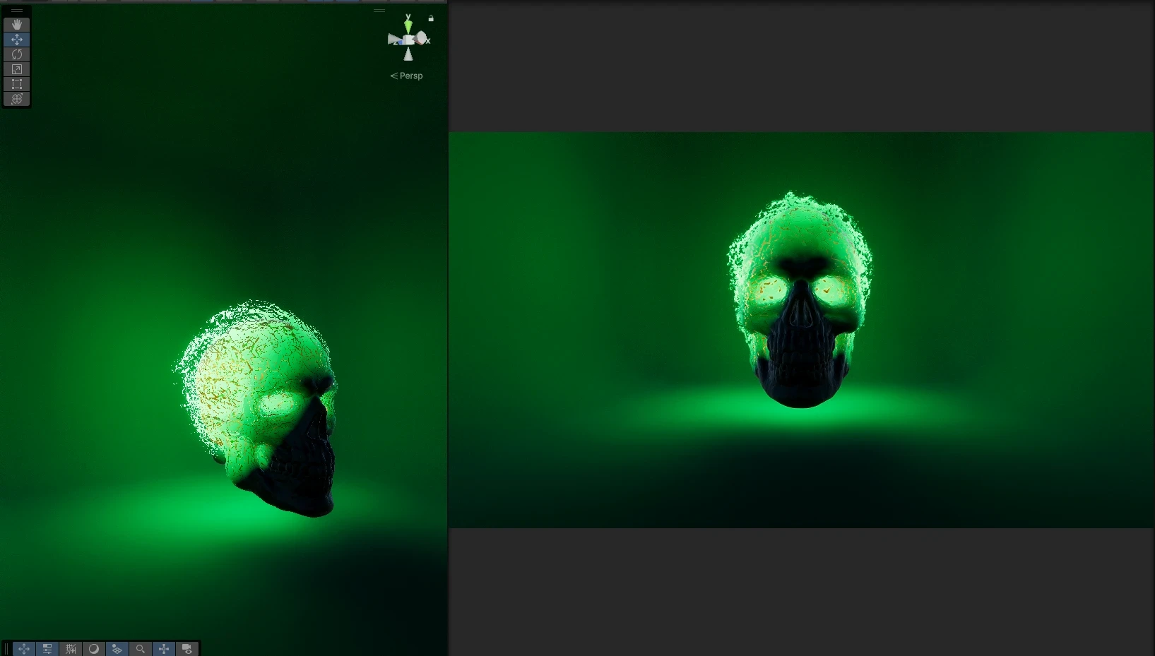 ArtStation - Skull Dissolve by distance effect