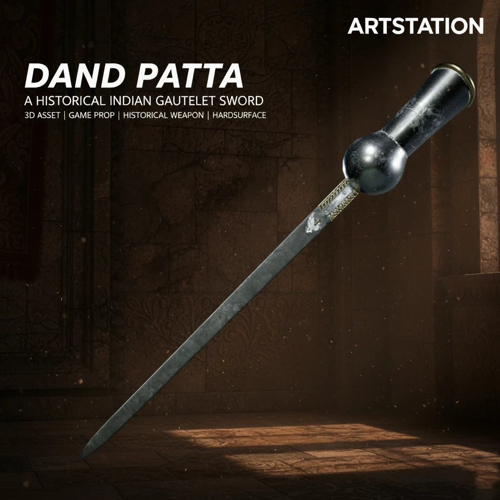ArtStation - Dand Patta - A Historical Indian Gauntlet Sword