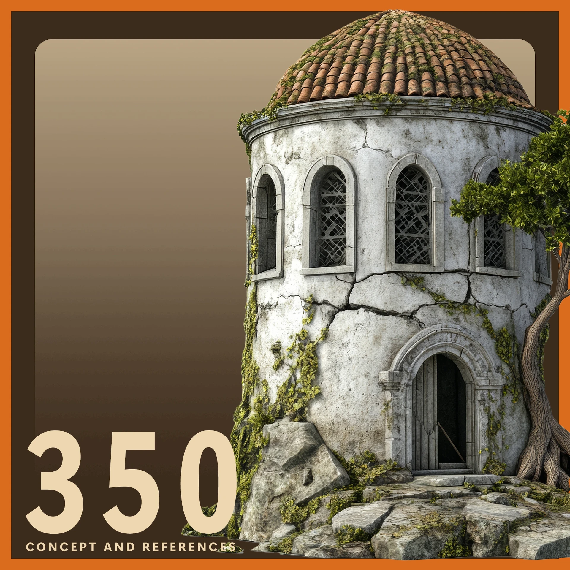 ArtStation - 350 Ruined Tower Concept and Reference