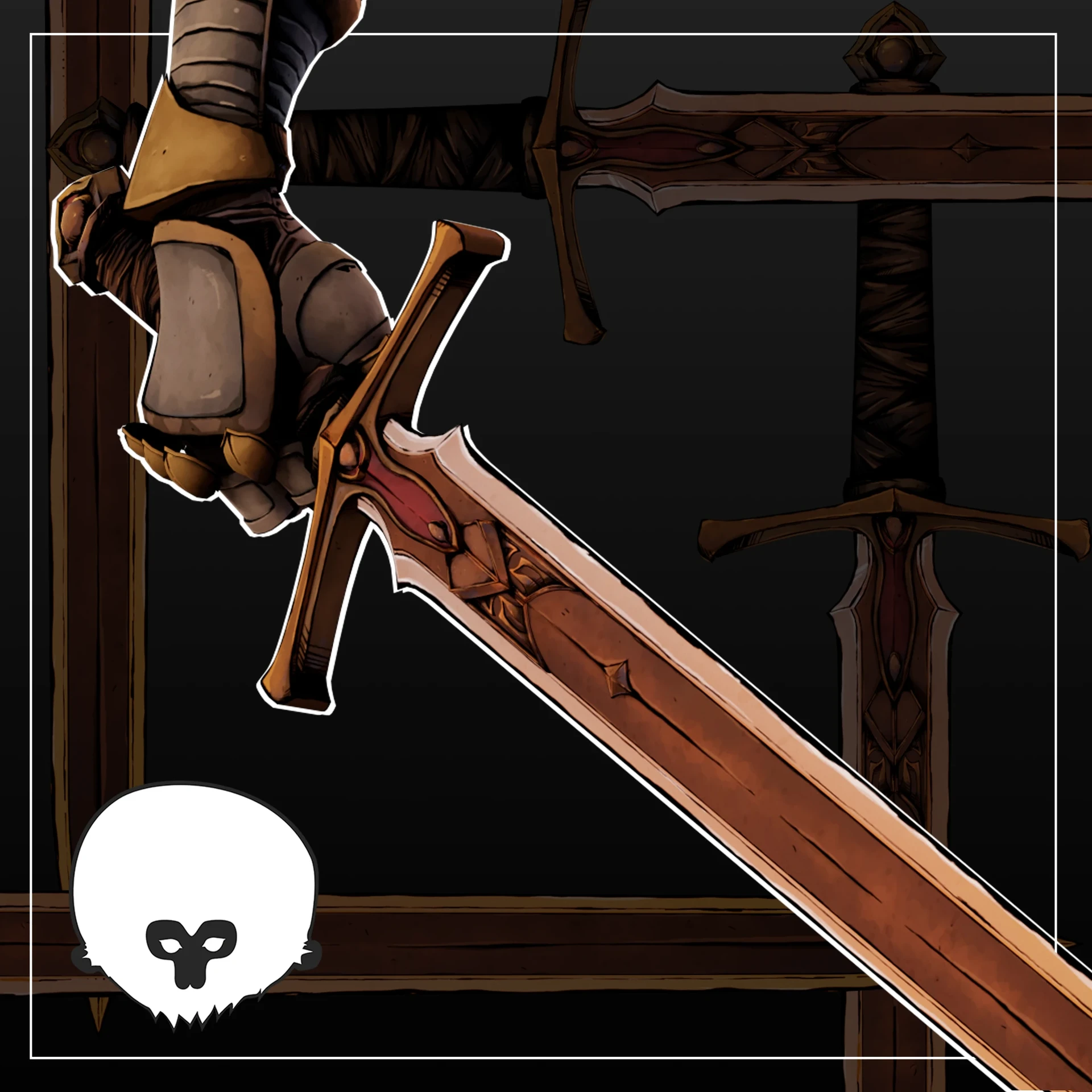 ArtStation - Gauntlet and Sword - Handpainted Game Ready Props