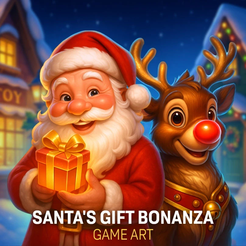 ArtStation - Santa’s Gift Bonanza – Slot Game Art | Createarc Studio