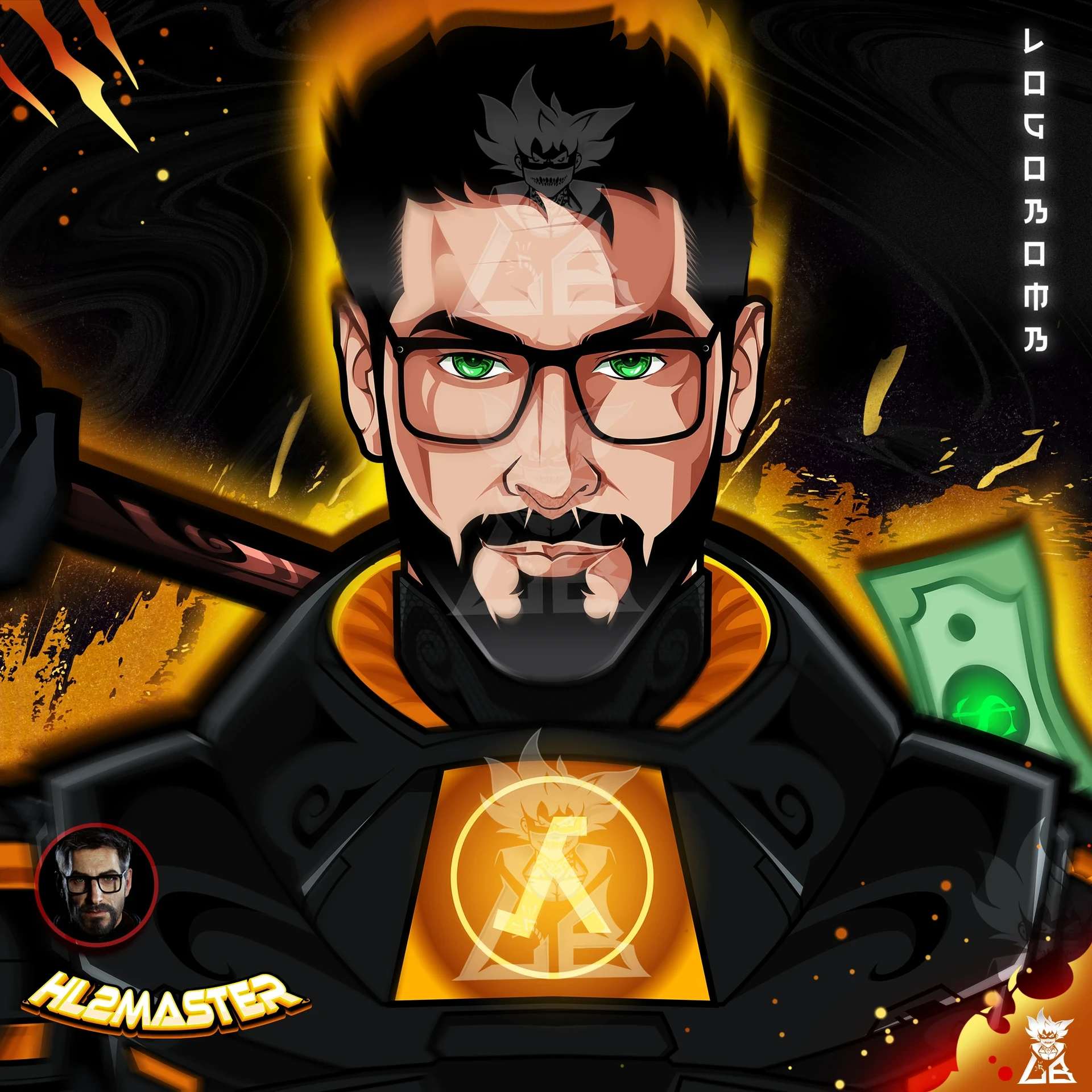 ArtStation - HALF LIFE \\ Gordon Custom Mascot Logo Design (Client Project)