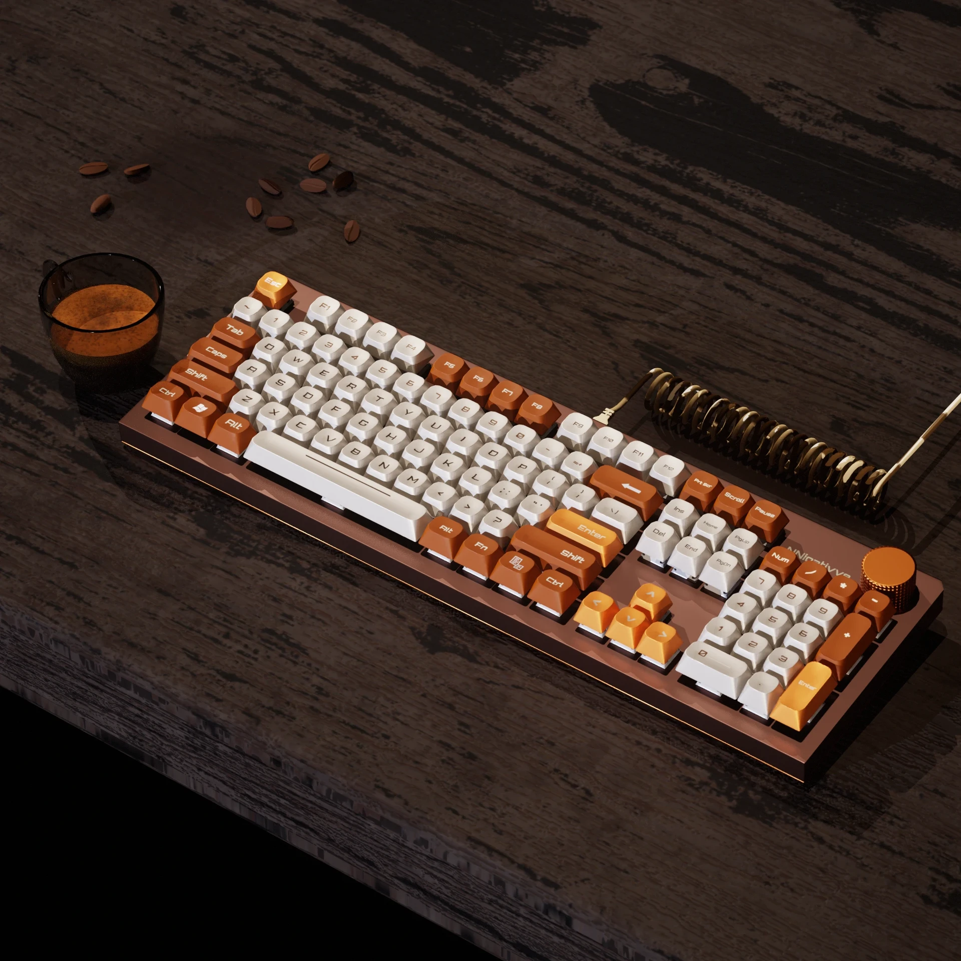 ArtStation - Copper & Cream: Custom Mechanical Keyboard