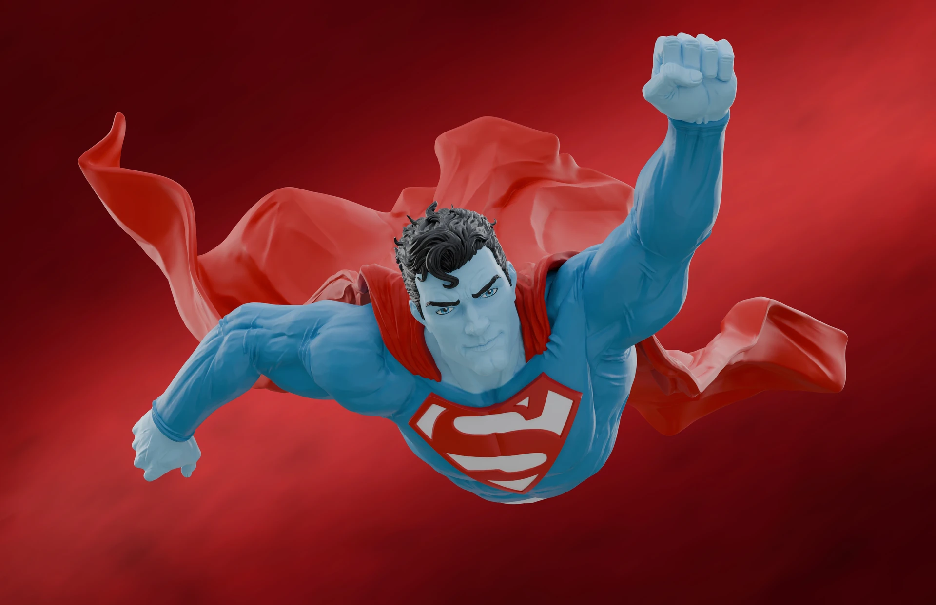 ArtStation - DCD - 1:10 Scale Superman Red and Blue Resin Statue by Lee ...