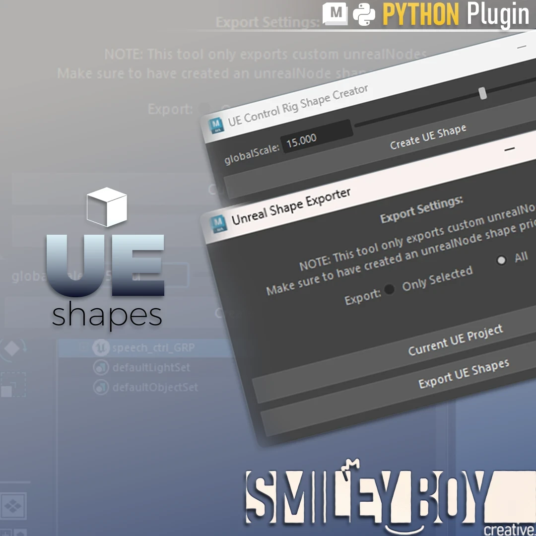 ArtStation - Custom UE Control Rig Shapes (Maya to Unreal) Tool
