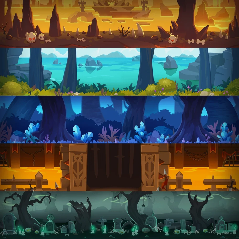 ArtStation - Side-scroller Game Background & Character Concepts