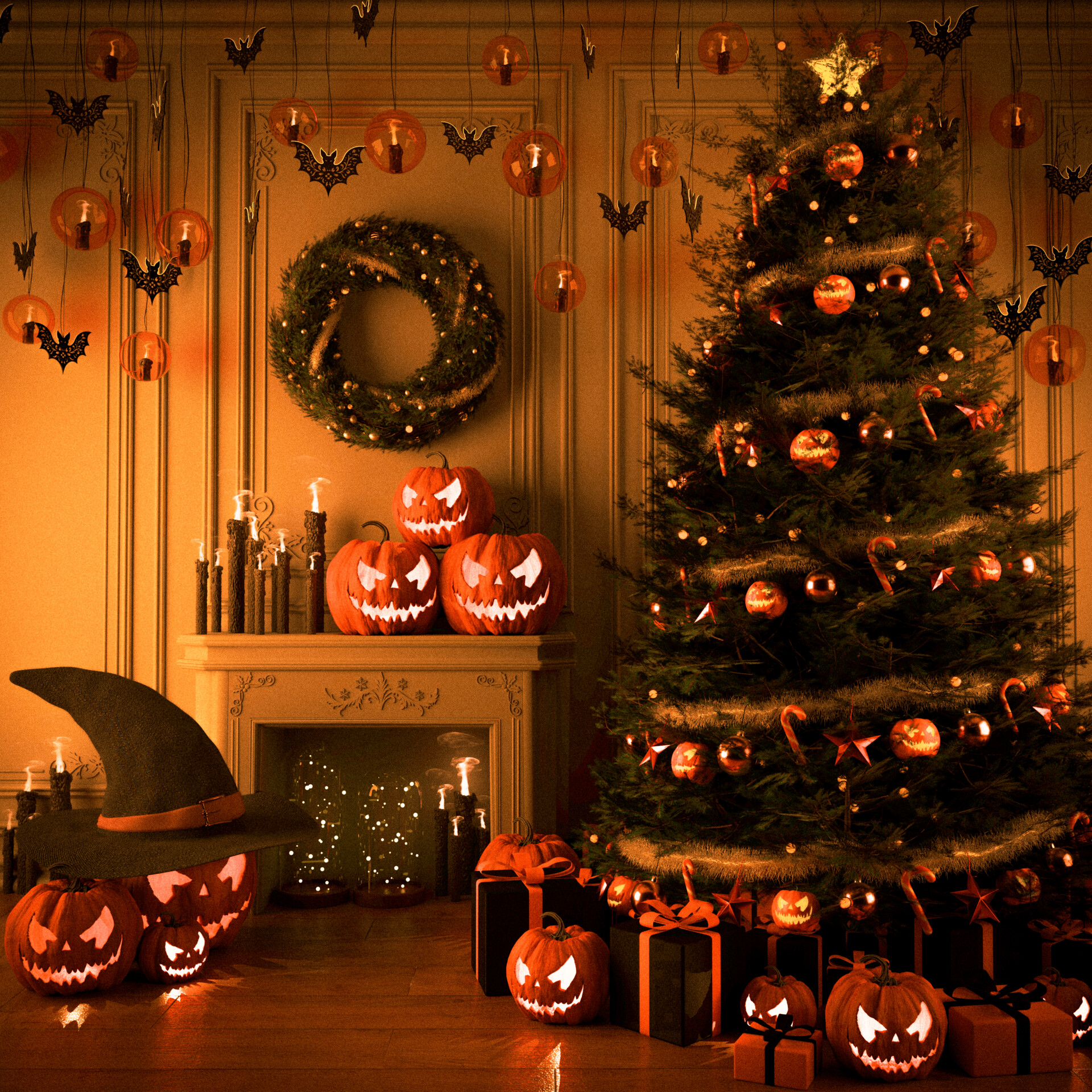 ArtStation - Midnight Christmas 🎄 🎃